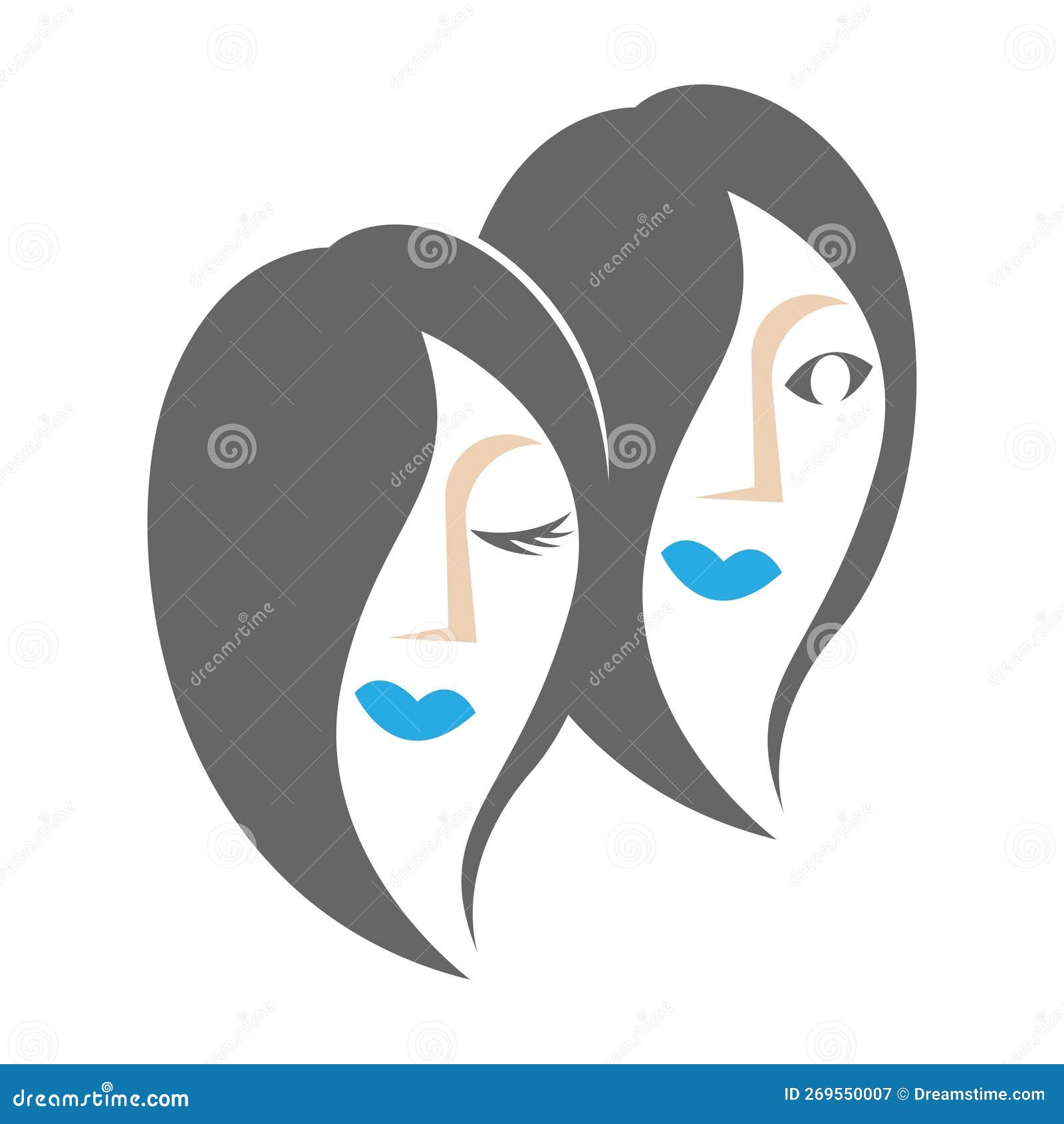 Gemini icon logo design stock illustration. Illustration of esoteric ...