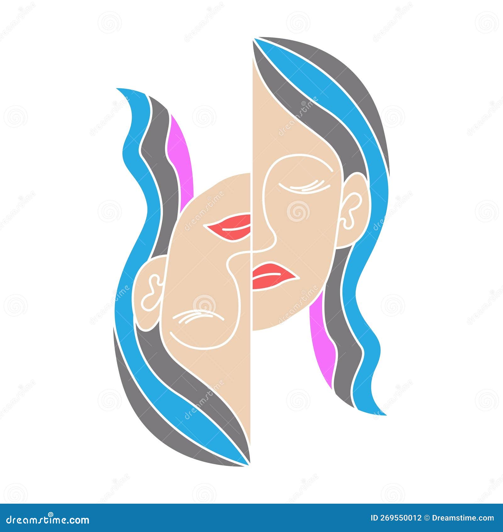 Gemini icon logo design stock illustration. Illustration of horoscope ...