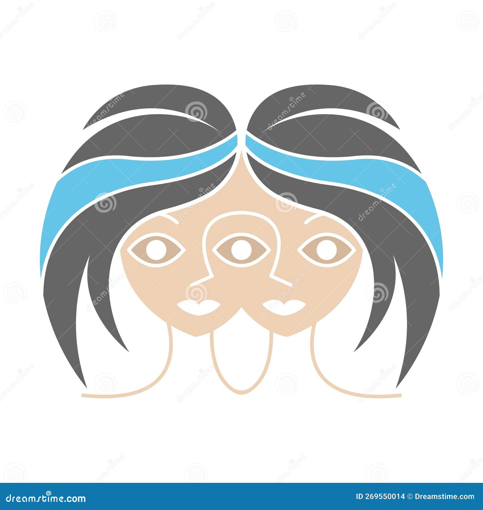 Gemini icon logo design stock illustration. Illustration of prediction ...
