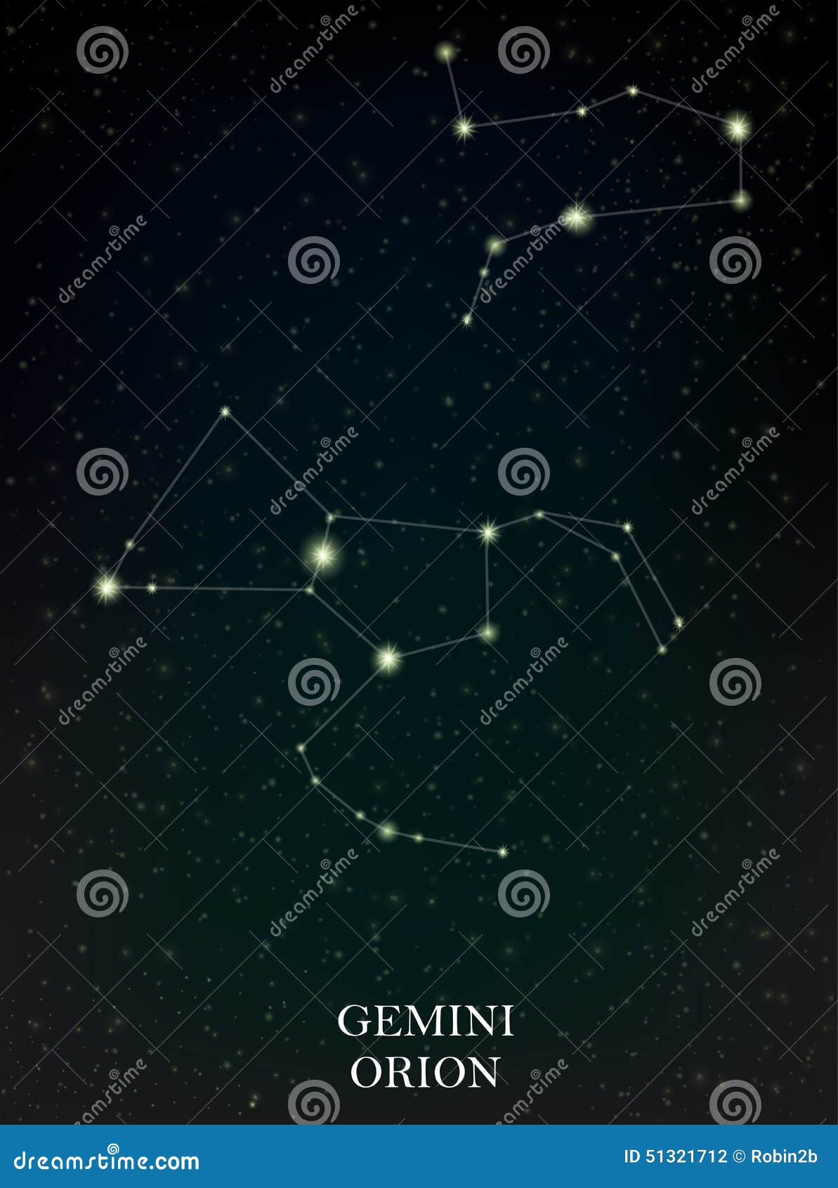 Orion Constellation Illustration. Cartoon Vector | CartoonDealer.com ...