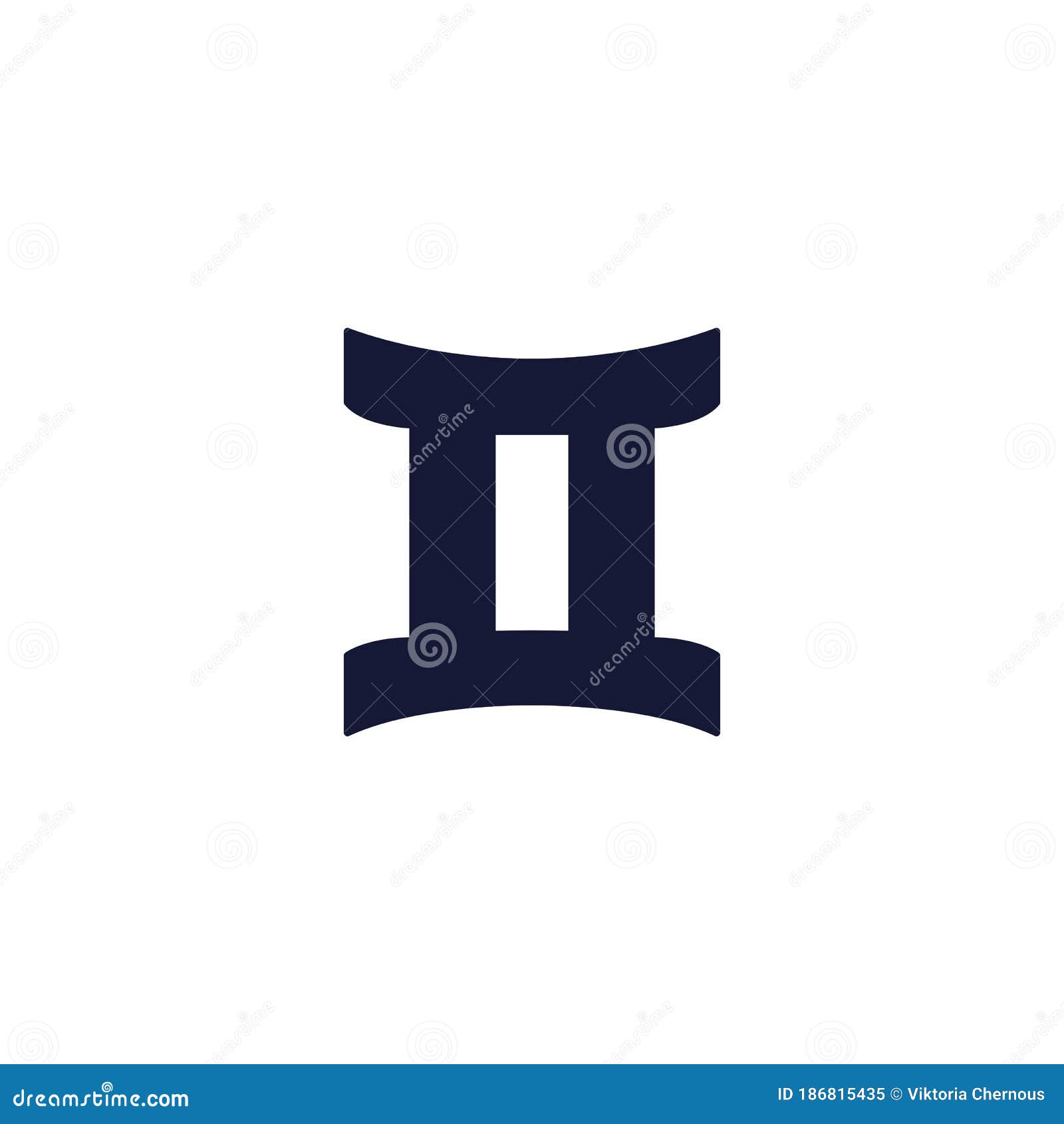 Gemini Vector Icon, Vector Color Simple Illustration Stock Illustration ...