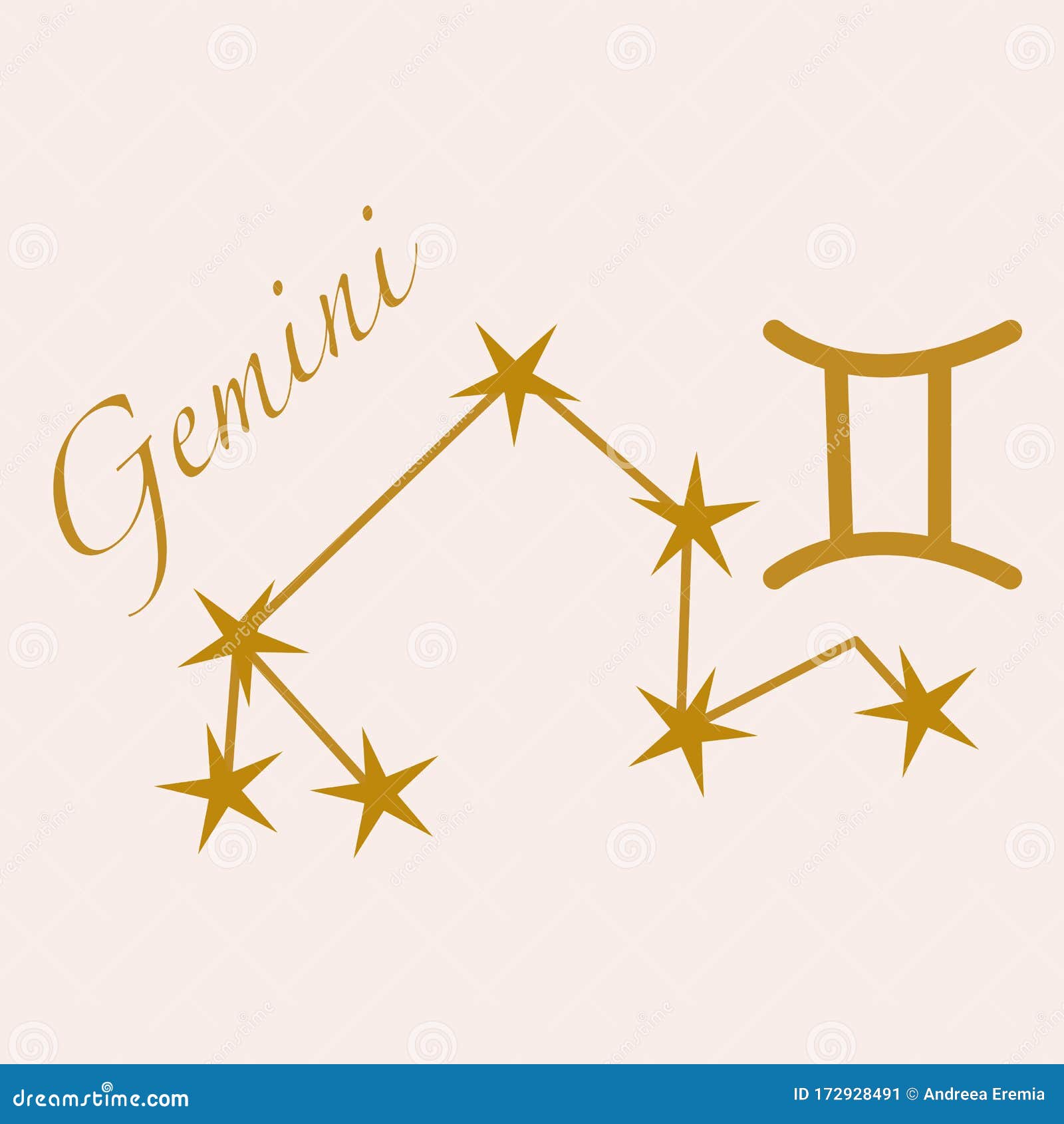 Gemini vector illustration stock vector. Illustration of capricorn ...