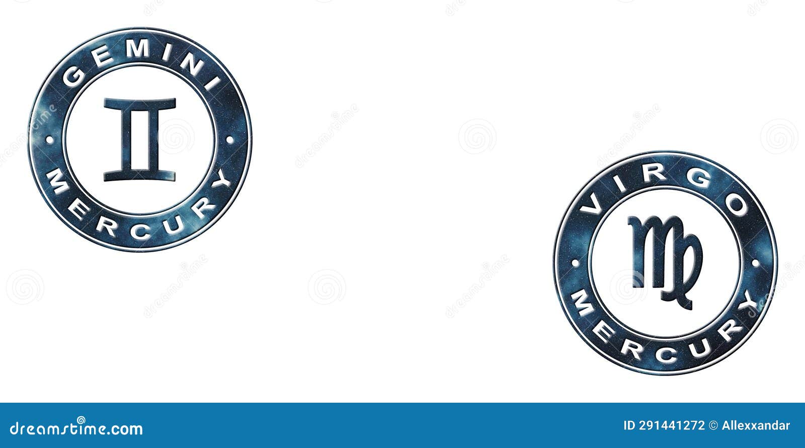 Gemini and Virgo Compatibility Stock Illustration - Illustration of ...