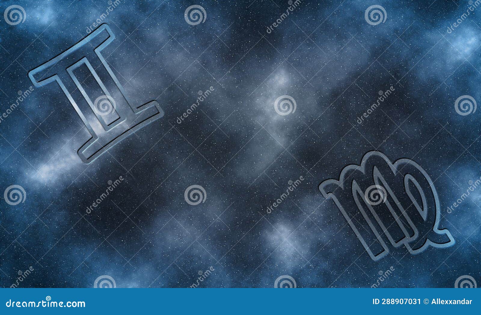 Gemini and Virgo Compatibility Stock Illustration - Illustration of ...