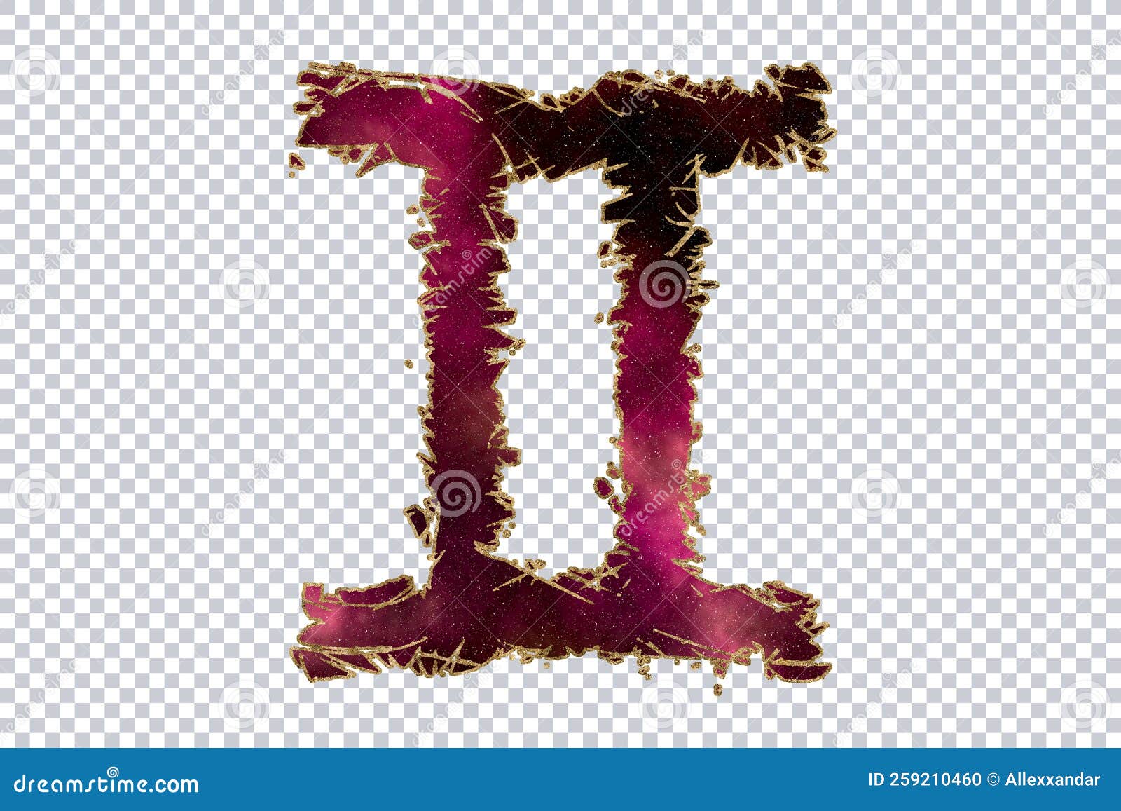 Gemini Zodiac Sign, Red Sky Stock Illustration - Illustration of ...