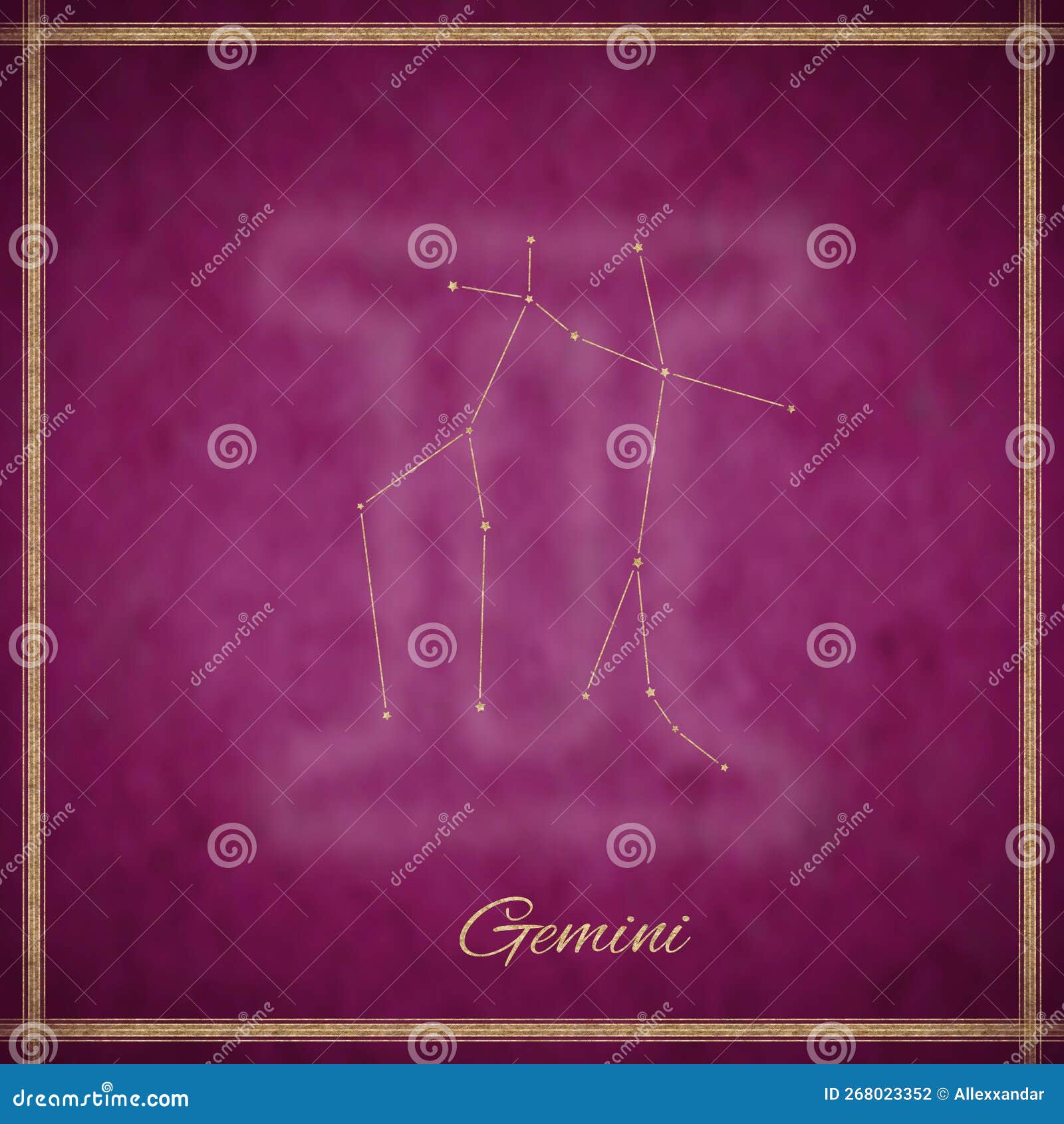 Gemini Zodiac Sign, Gemini Symbol Stock Illustration - Illustration of ...