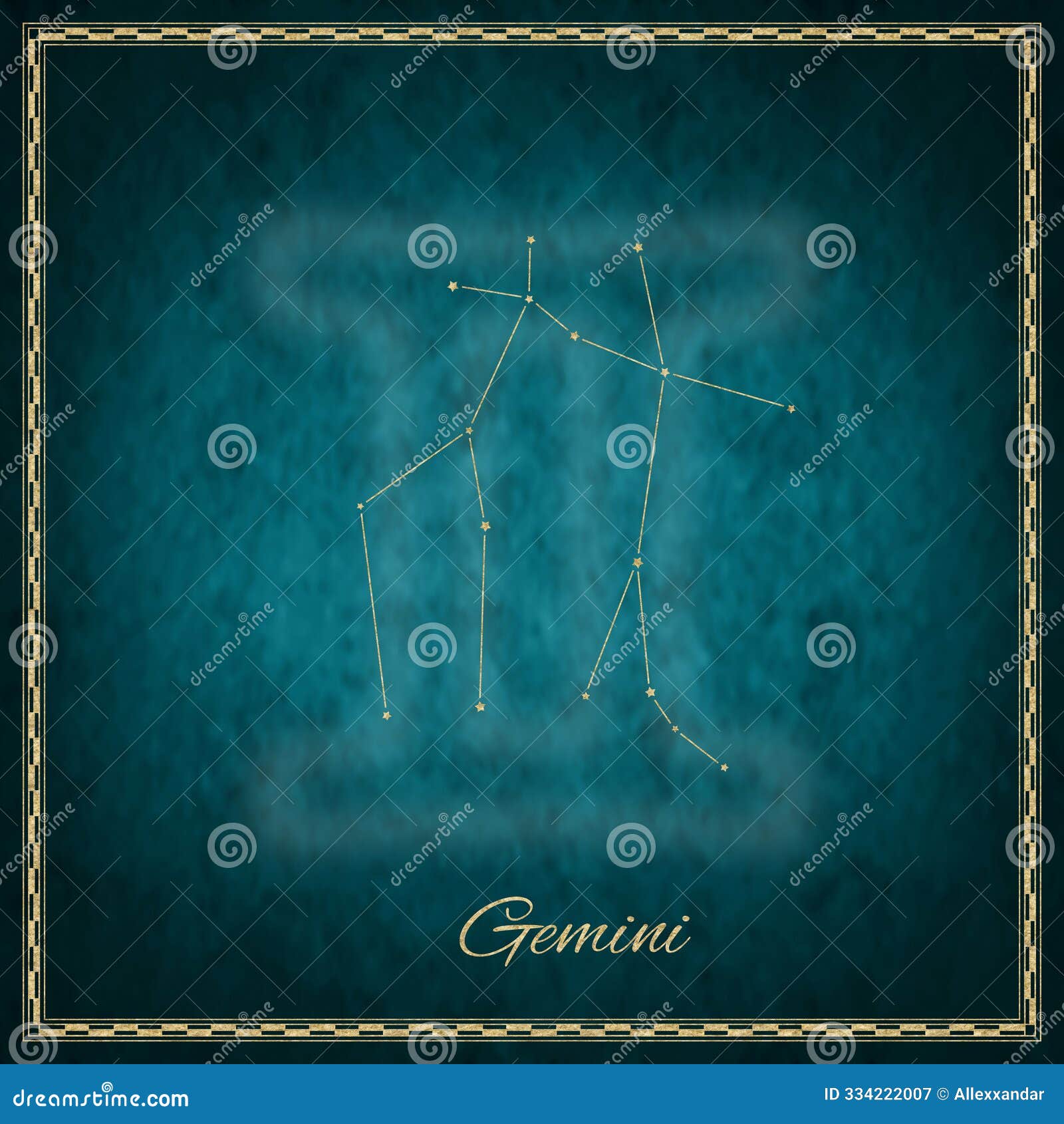 Gemini Zodiac Sign, Gemini Symbol Stock Illustration - Illustration of ...