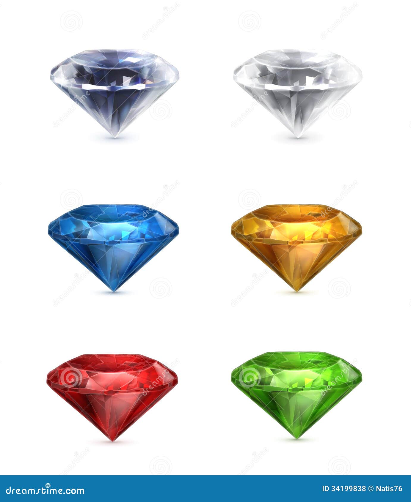 Gemme messe delle icone illustrazione vettoriale. Illustrazione di ...