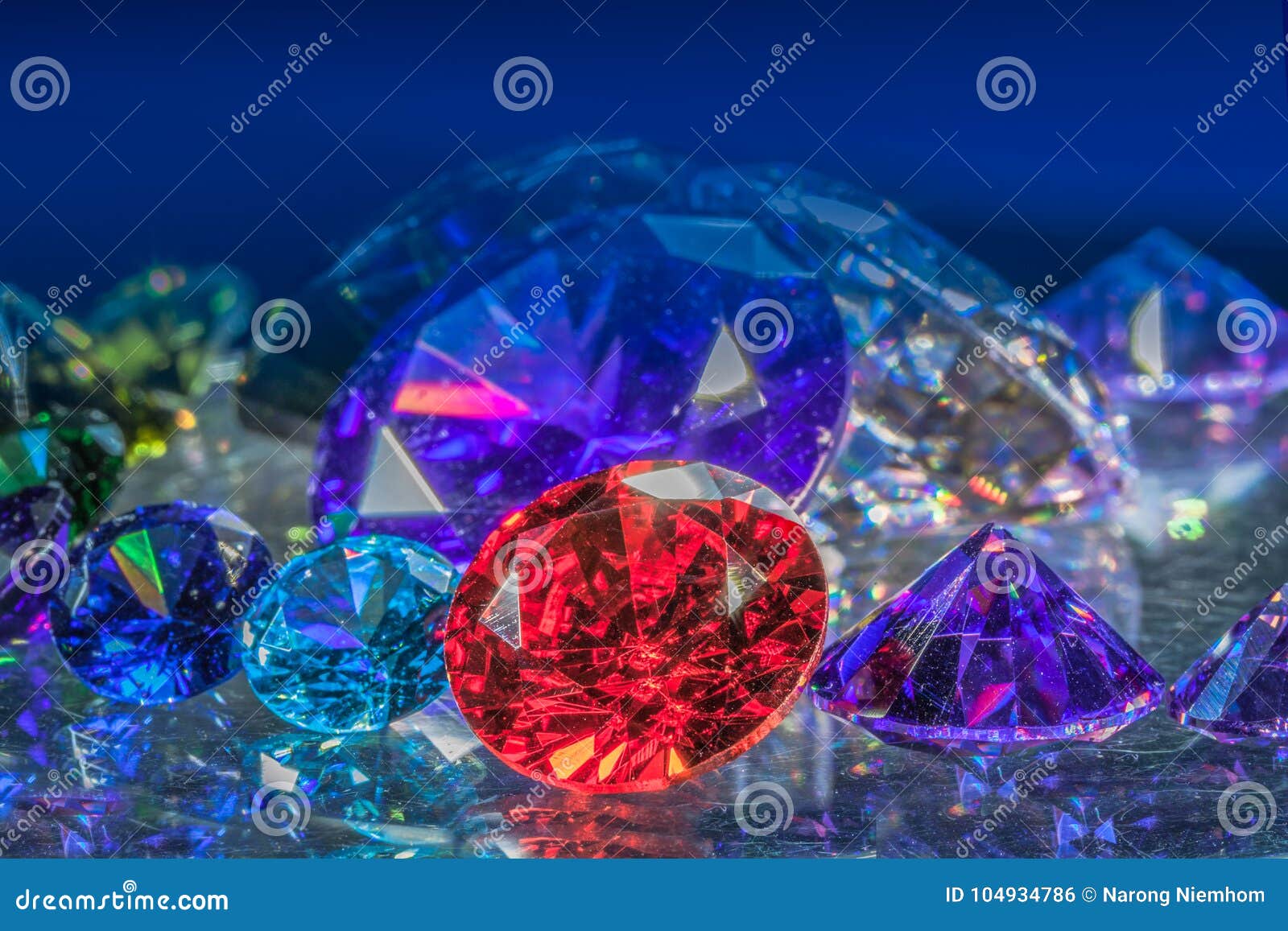 Gemstones are Showing on Rotating Platform. Stock Photo - Image of ...