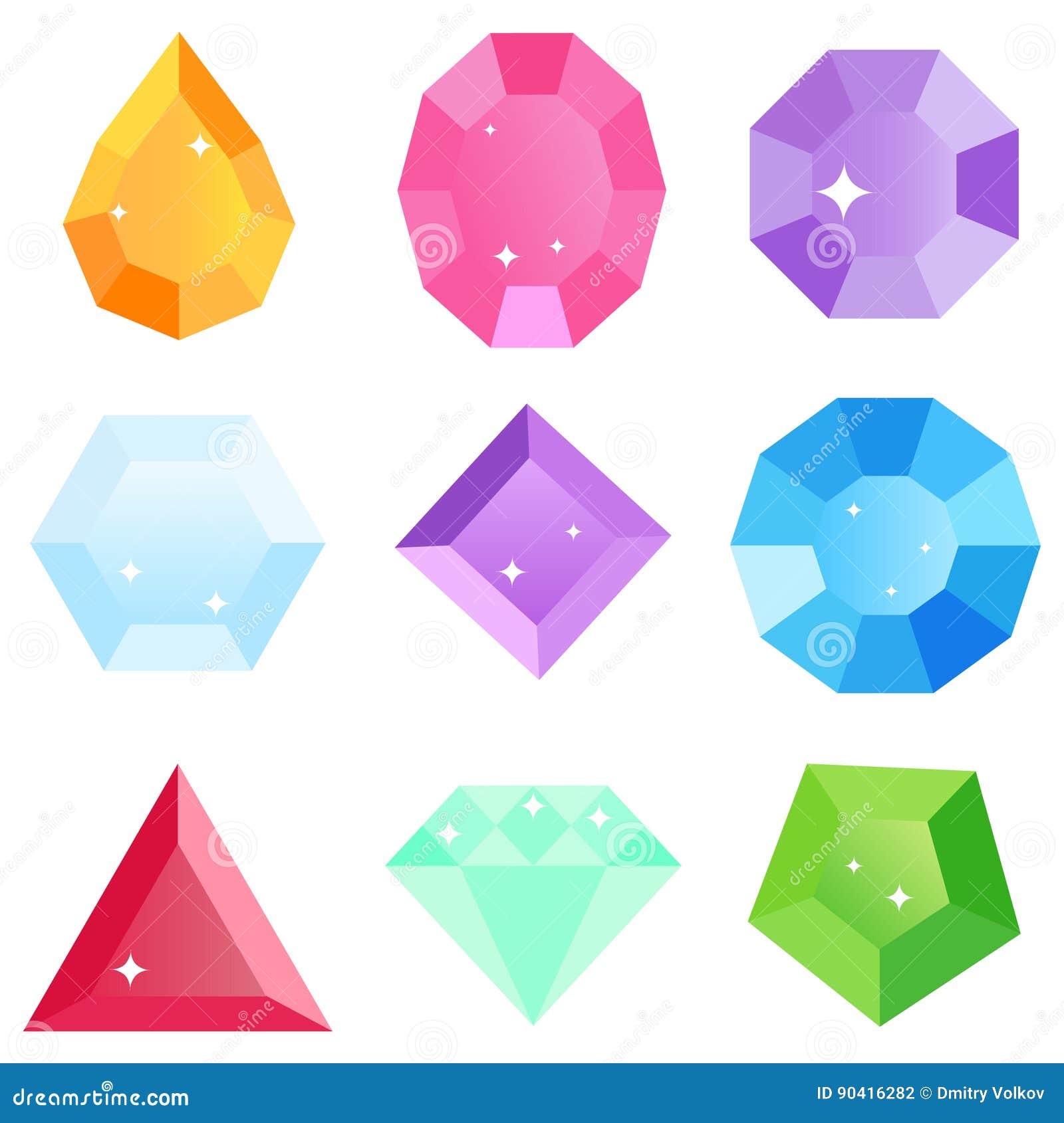 Gems icon stock vector. Illustration of glass, jewel - 90416282