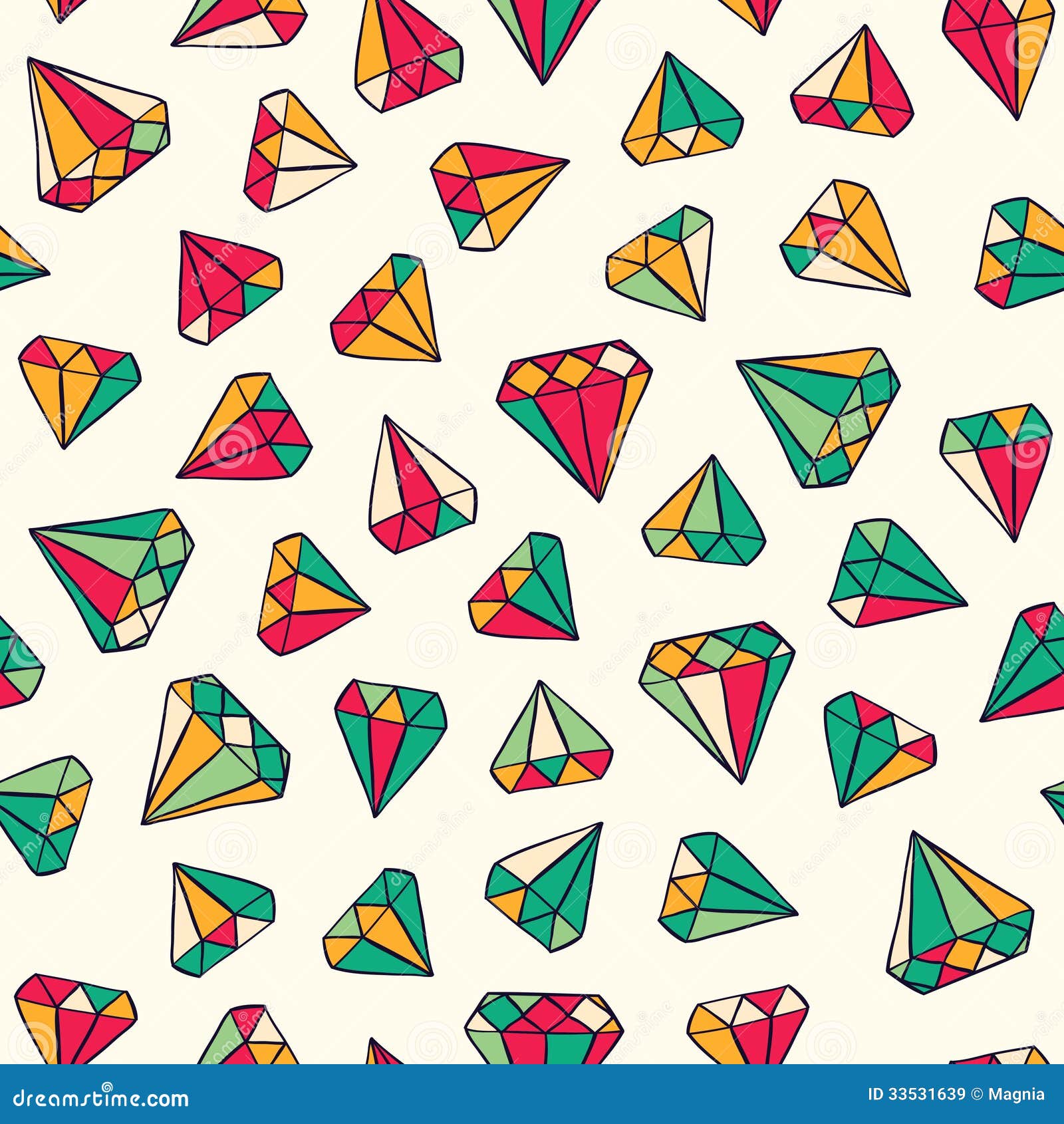 Gems pattern stock vector. Illustration of geometric - 33531639