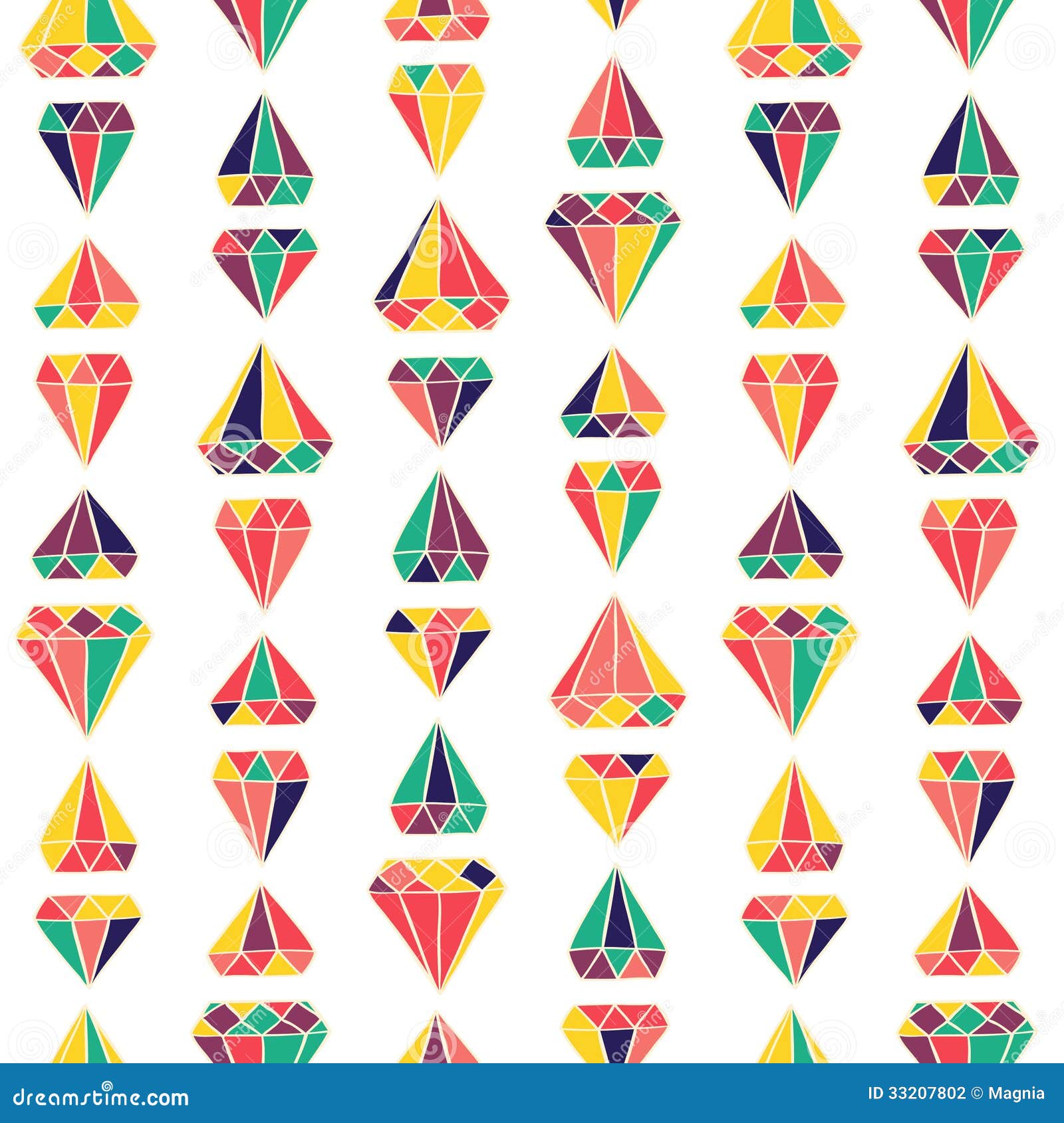 Gems pattern stock vector. Illustration of retro, jewelery - 33207802