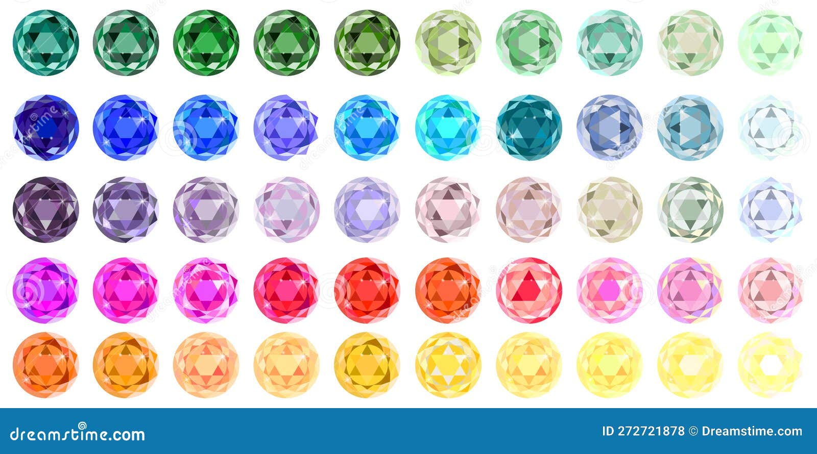 Gems Set for Game Design. Diamond, Brilliant Gem. Vector Illustration ...