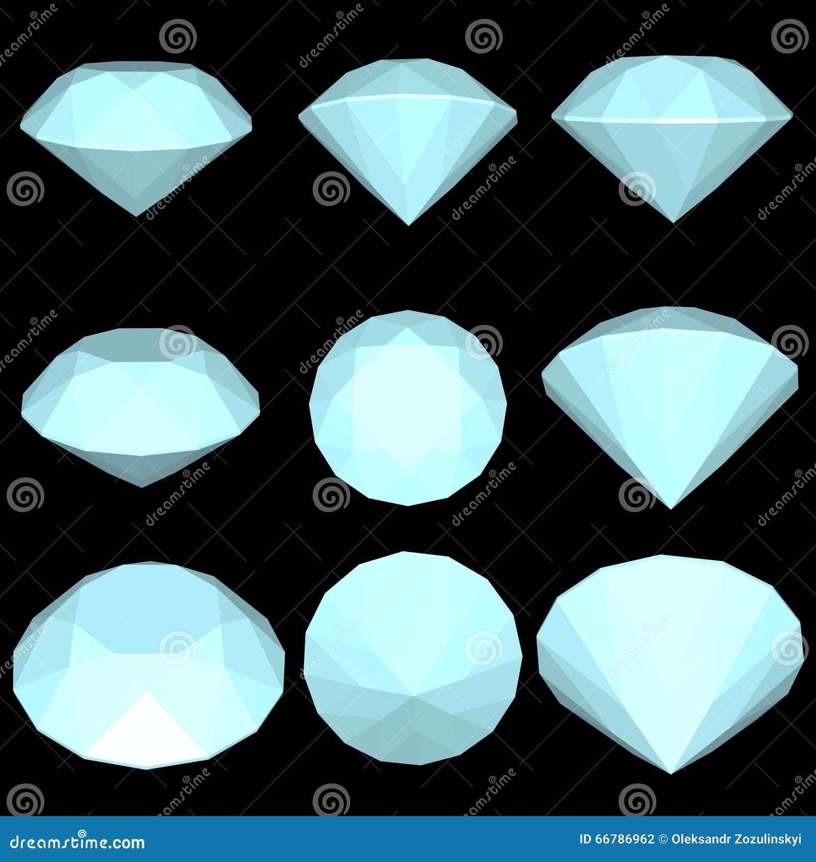 Gems set of vector icons stock vector. Illustration of precious - 66786962