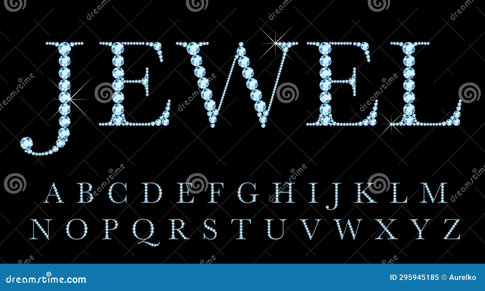 Gemstone Alphabet Font. Shiny Ruby Letters And Numbers. Cartoon Vector ...