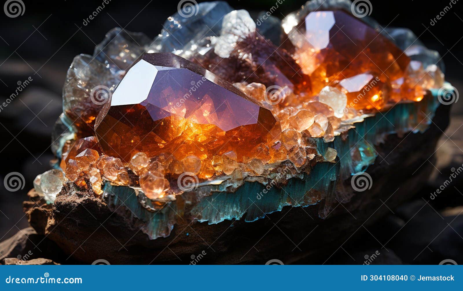 Gemstone Collection, Vibrant, Shiny, Multi Colored Crystals in Nature ...