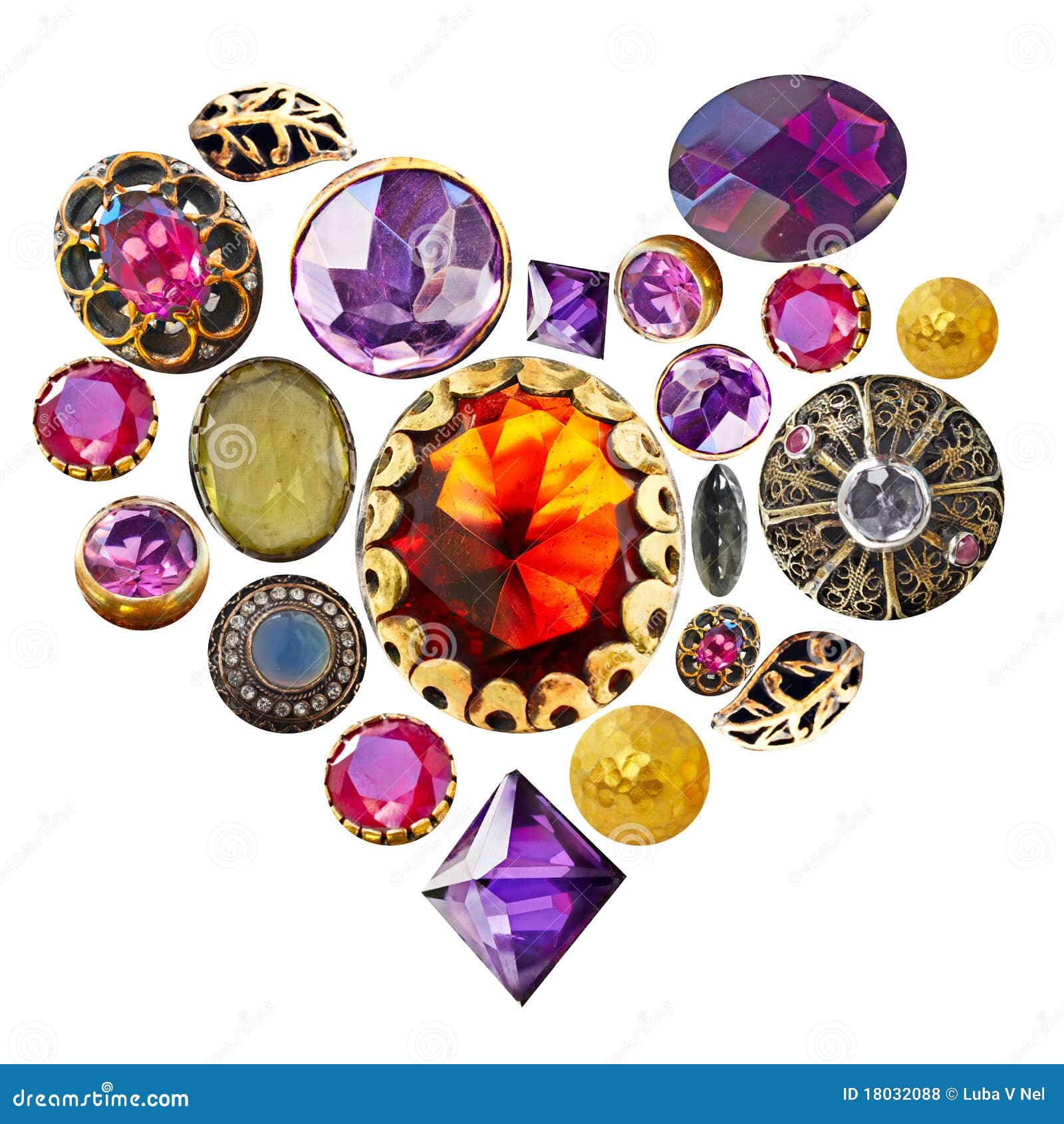 Gemstone heart stock photo. Image of gold, background - 18032088