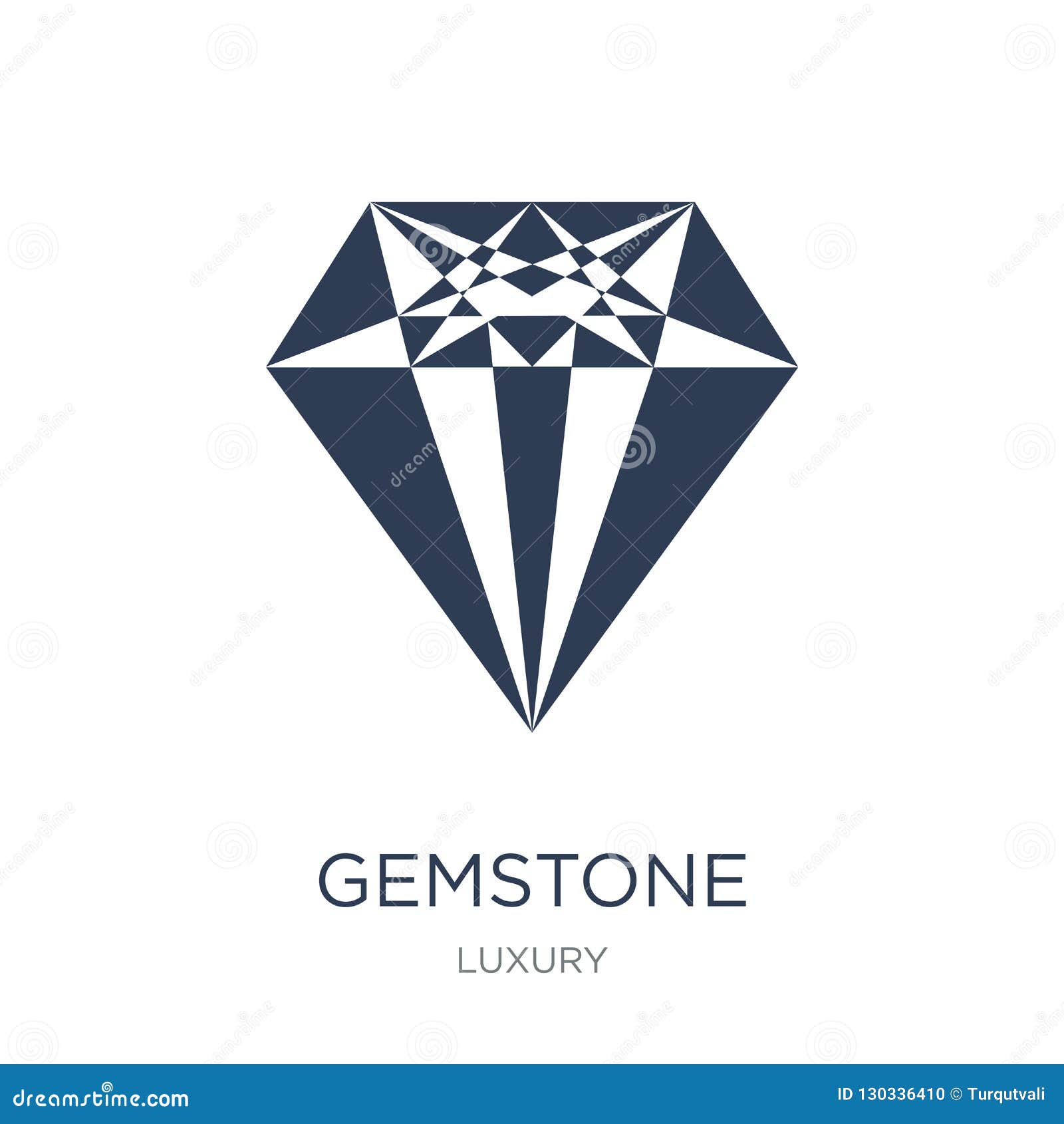 Gemstone Icon. Trendy Flat Vector Gemstone Icon on White Background ...