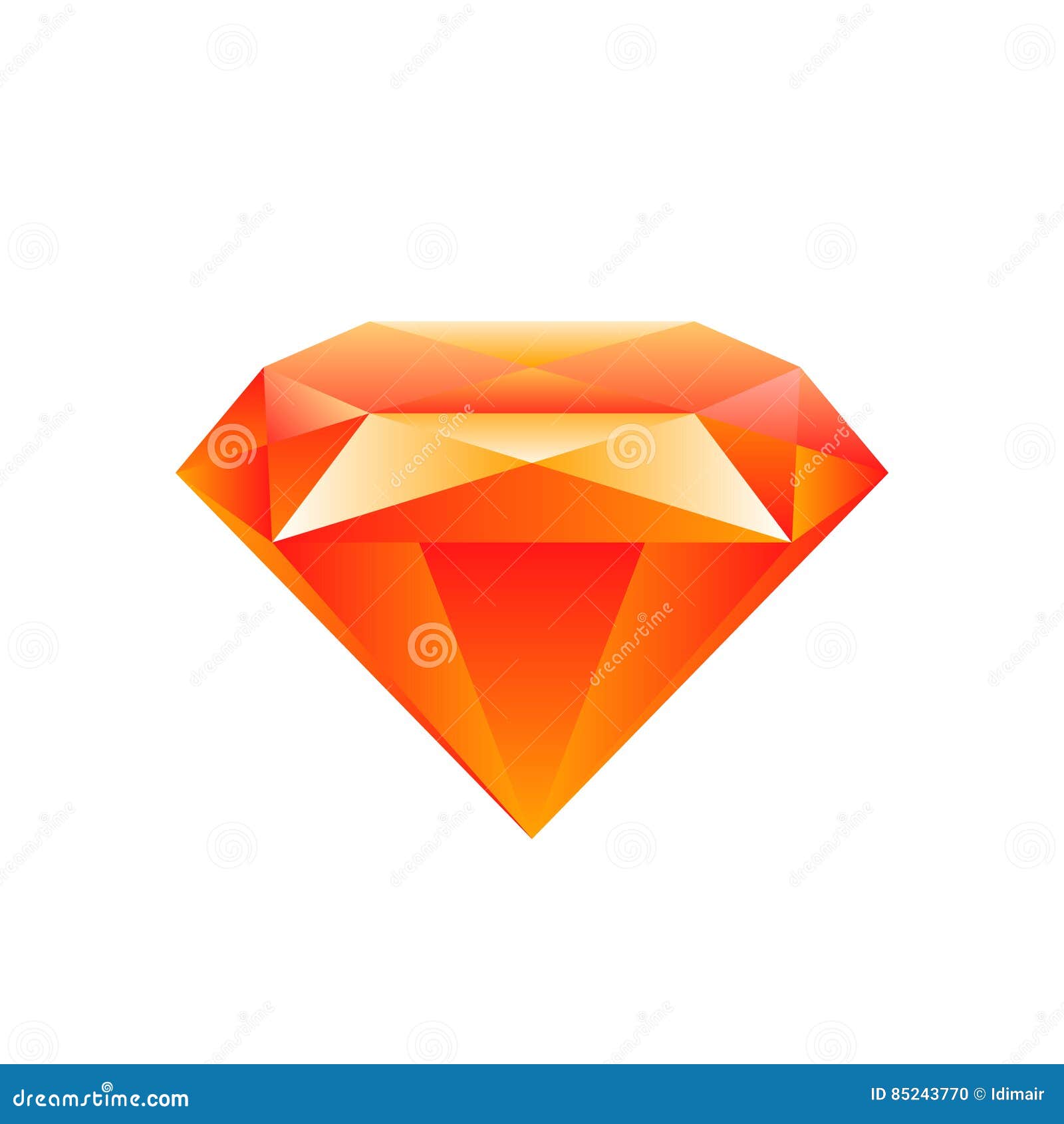 Gemstone Isolated on White Background Vector Stock Vector ...