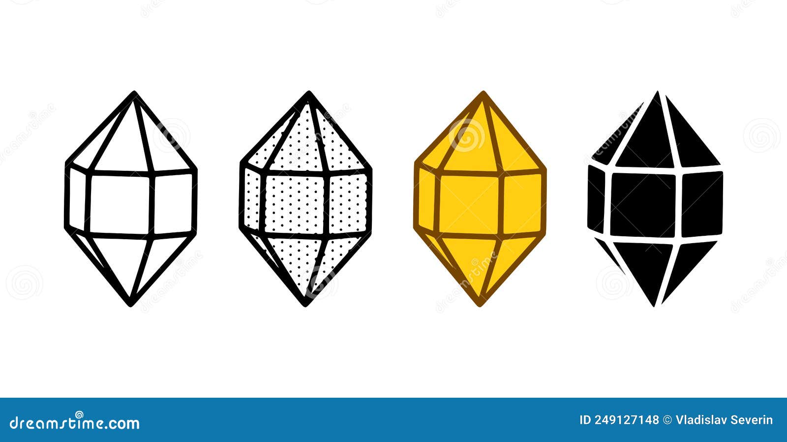 Gemstone or Jewel Symbol Vector Illustration Stock Illustration ...