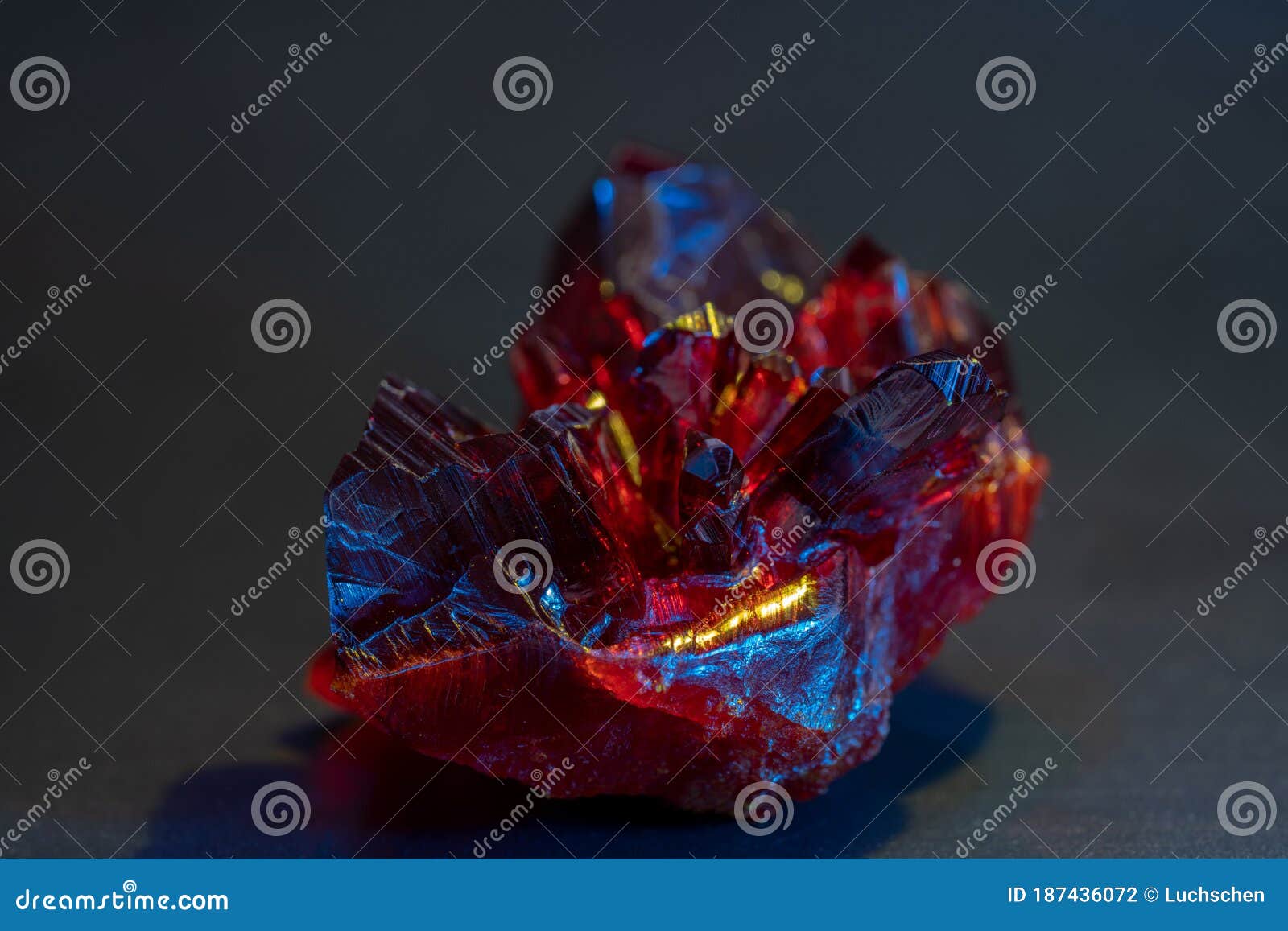 Gemstone Nugget. Transparent Raw Ruby Stock Photo - Image of crystal ...