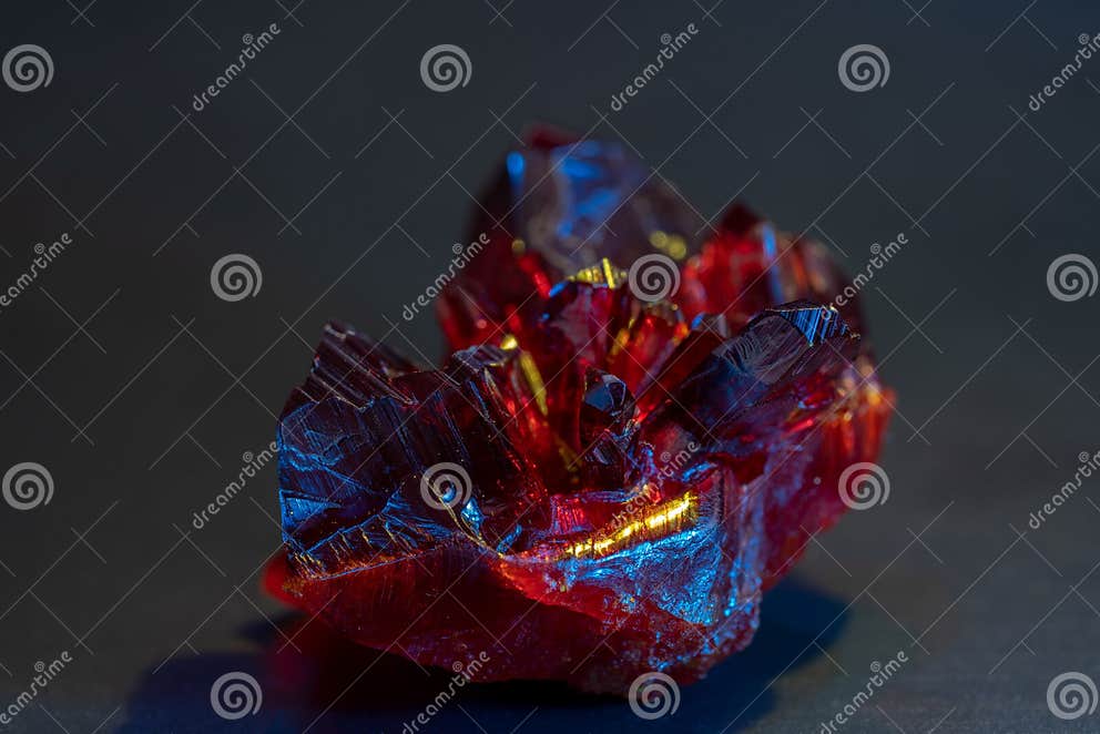 Gemstone Nugget. Transparent Raw Ruby Stock Photo - Image of crystal ...