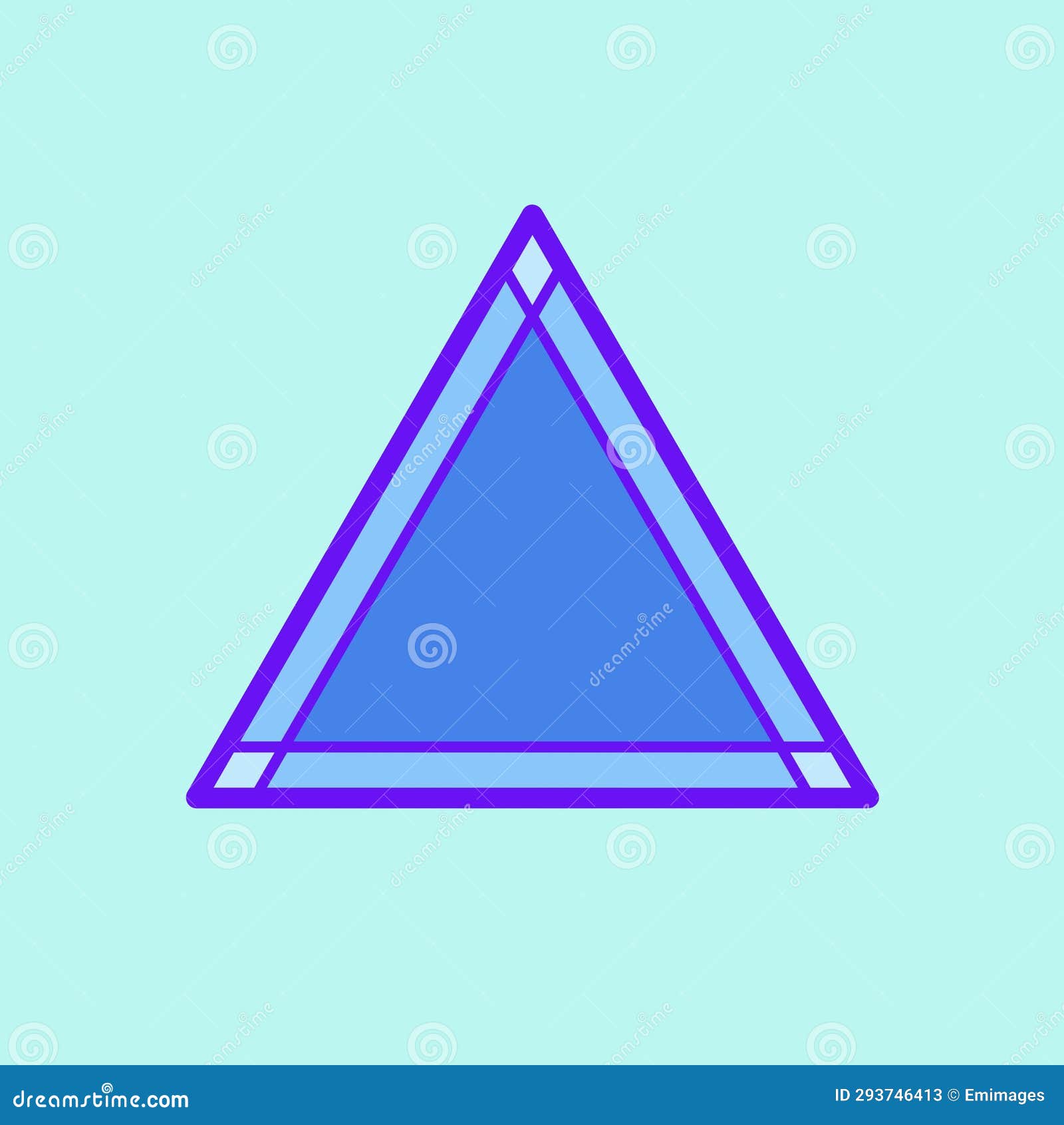 Gem-style Blue Triangle Design Stock Illustration - Illustration of ...