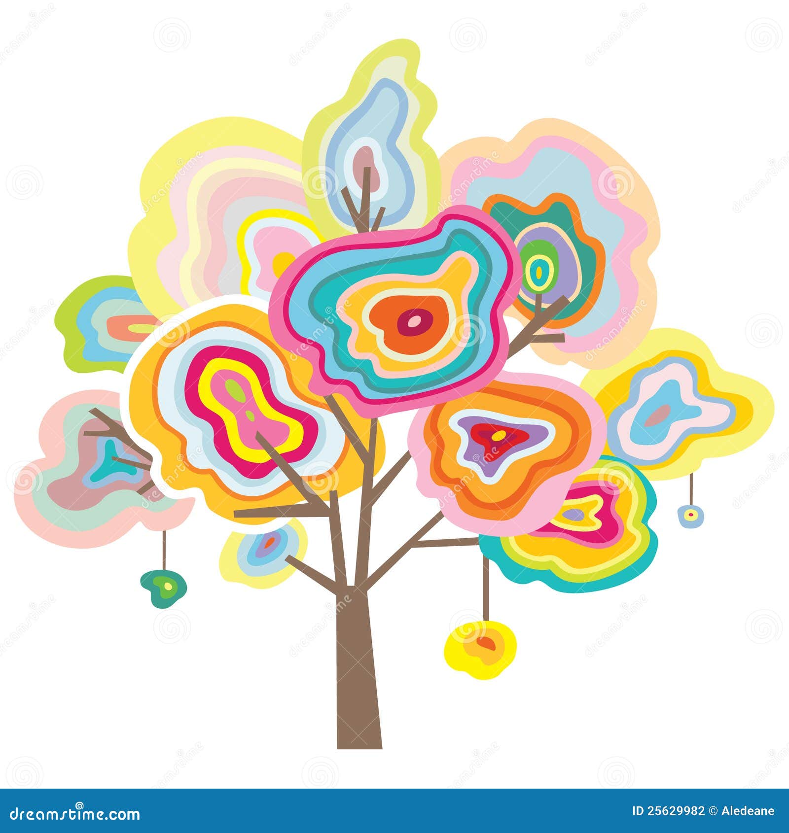 Gemstone Tree stock vector. Illustration of whimsical - 25629982