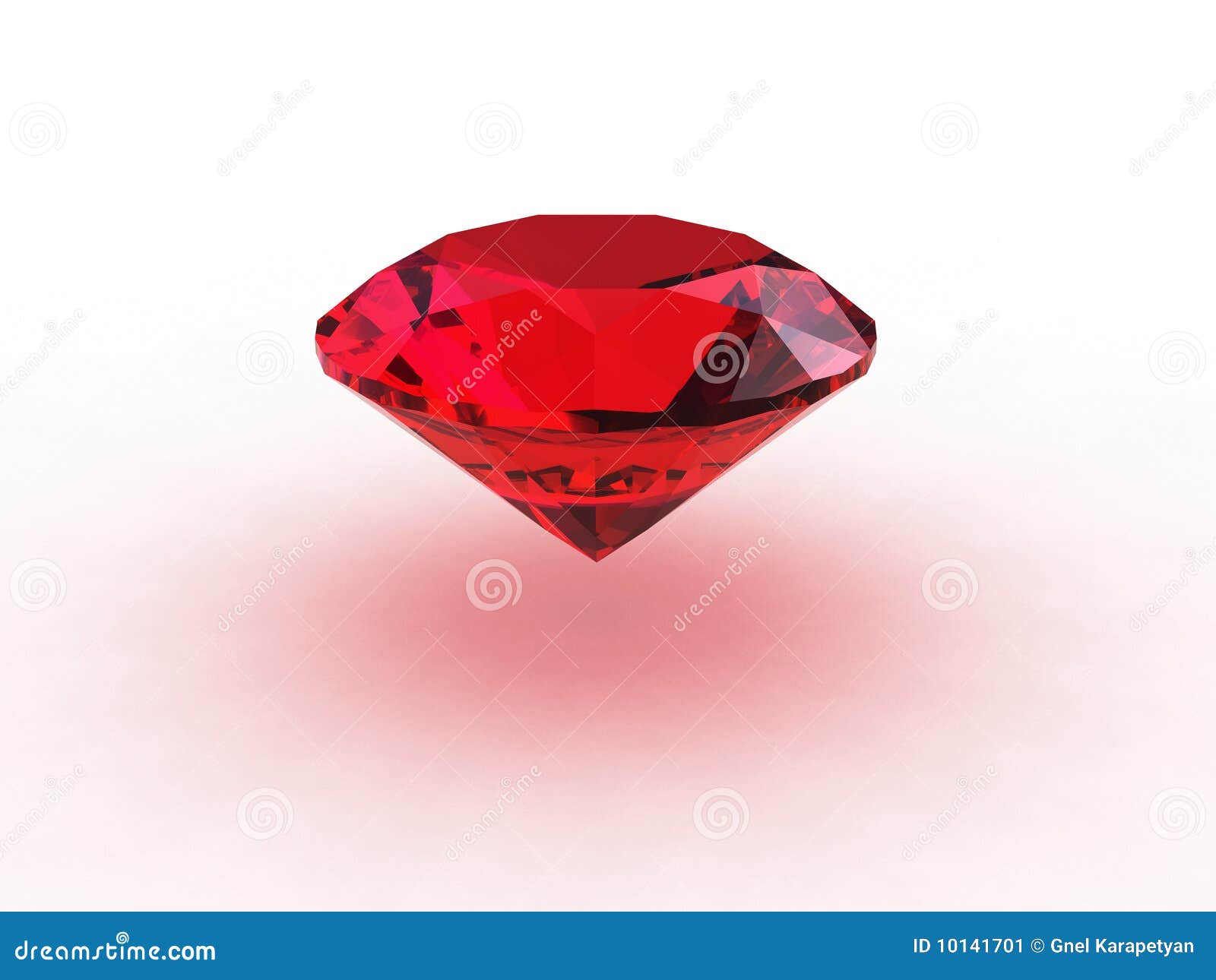 Gemstone Vermelho Do Rubi No Fundo Branco Ilustração Stock - Ilustração ...