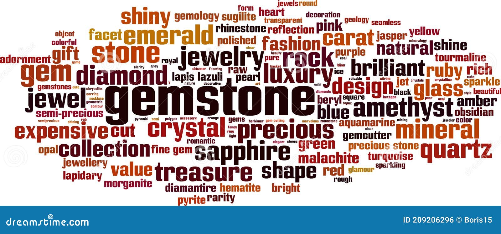 Gemstone word cloud stock vector. Illustration of cloud - 209206296