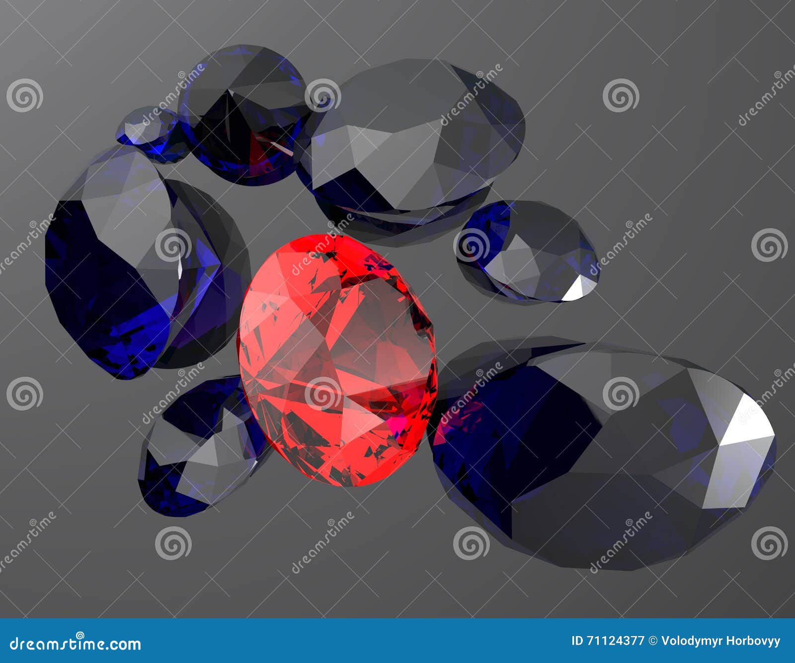 Gemstones 3d render stock image. Image of jewel, gift - 71124377