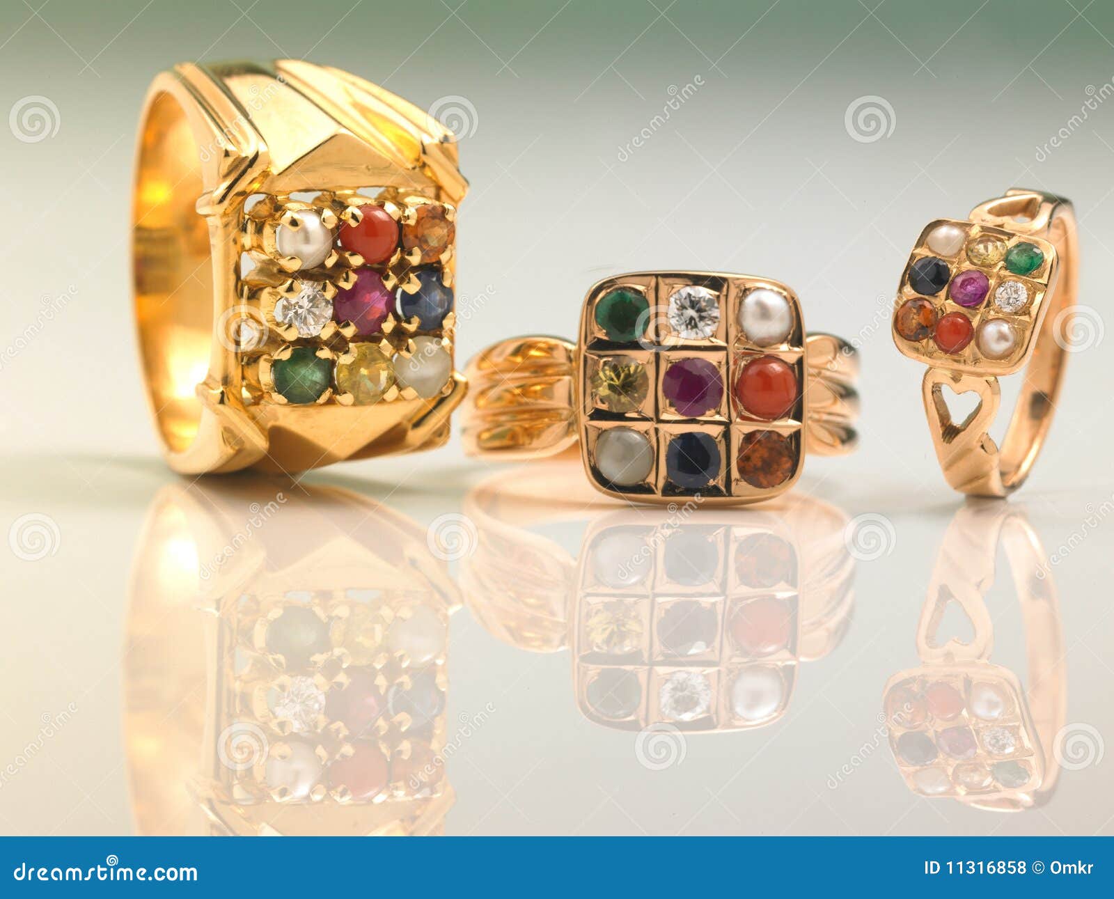 Gemstones finger rings stock photo. Image of jewels, wedding - 11316858