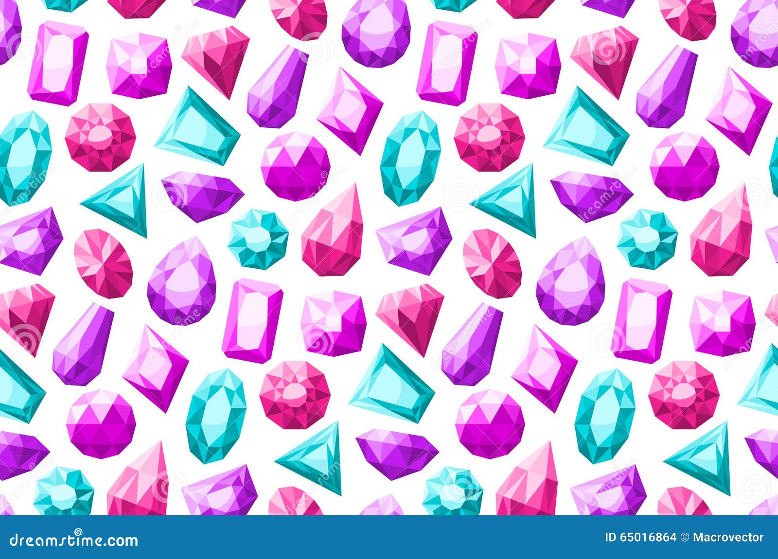 Gemstones Seamless Pattern stock vector. Illustration of exquisite ...