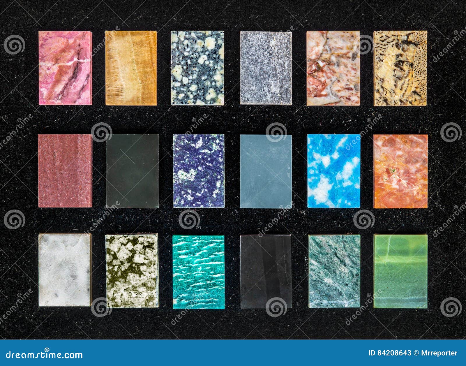 Raw Decorative Gemstones And Minerals With Names Stock Photo ...