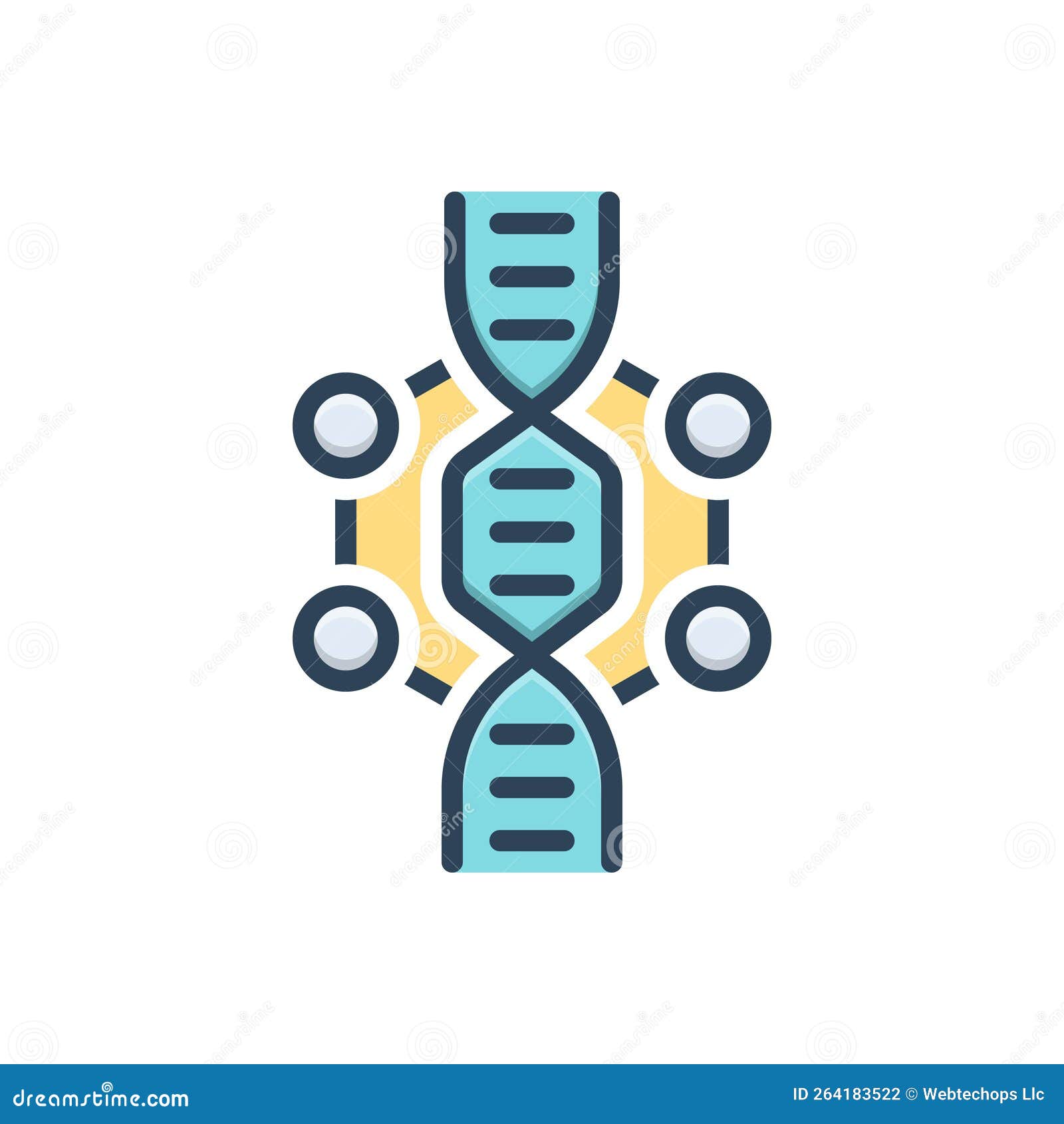 Color Illustration Icon for Gen, Spiral and Genetic Stock Illustration ...