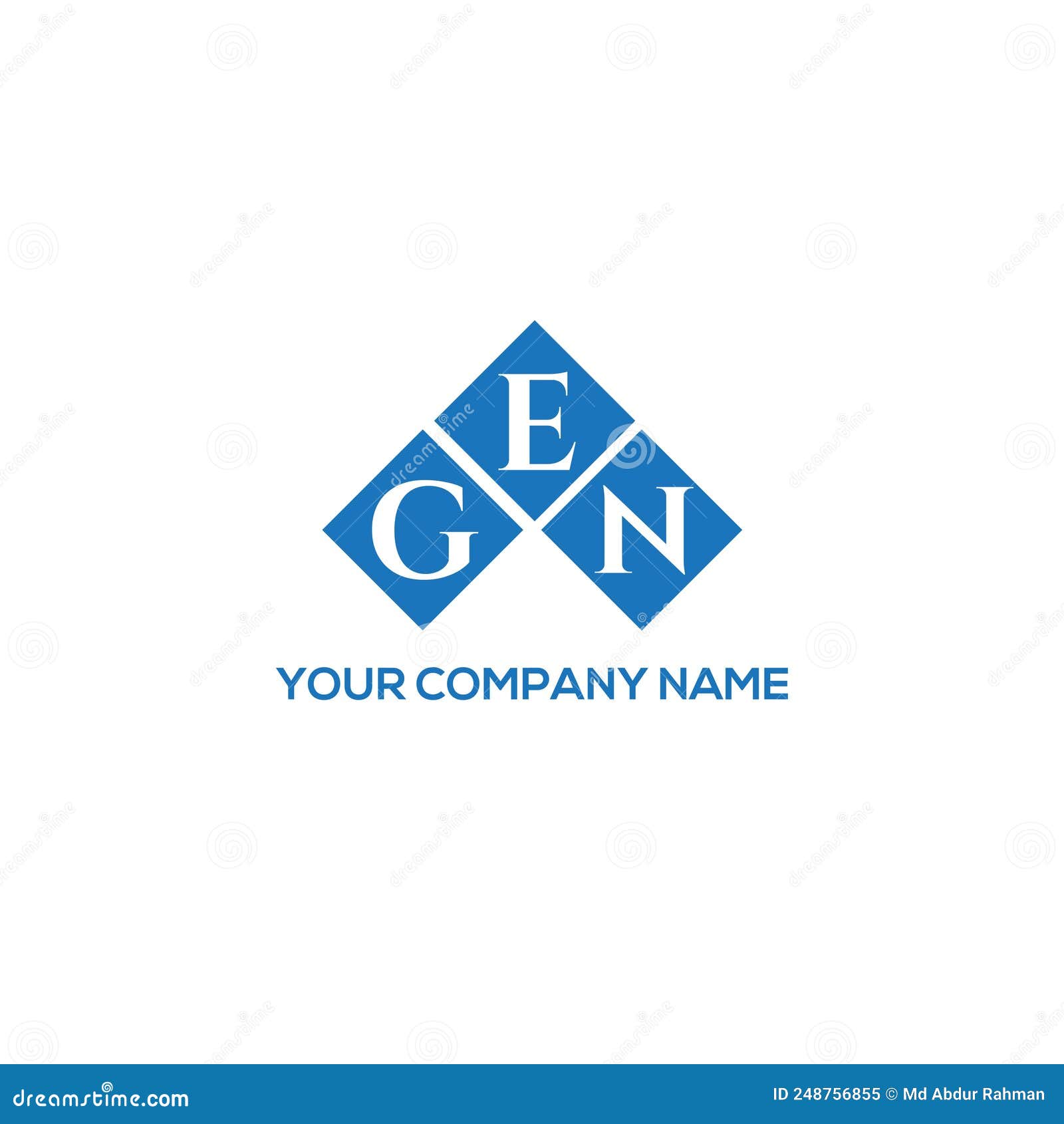 GEN Letter Logo Design on BLACK Background. GEN Creative Initials ...