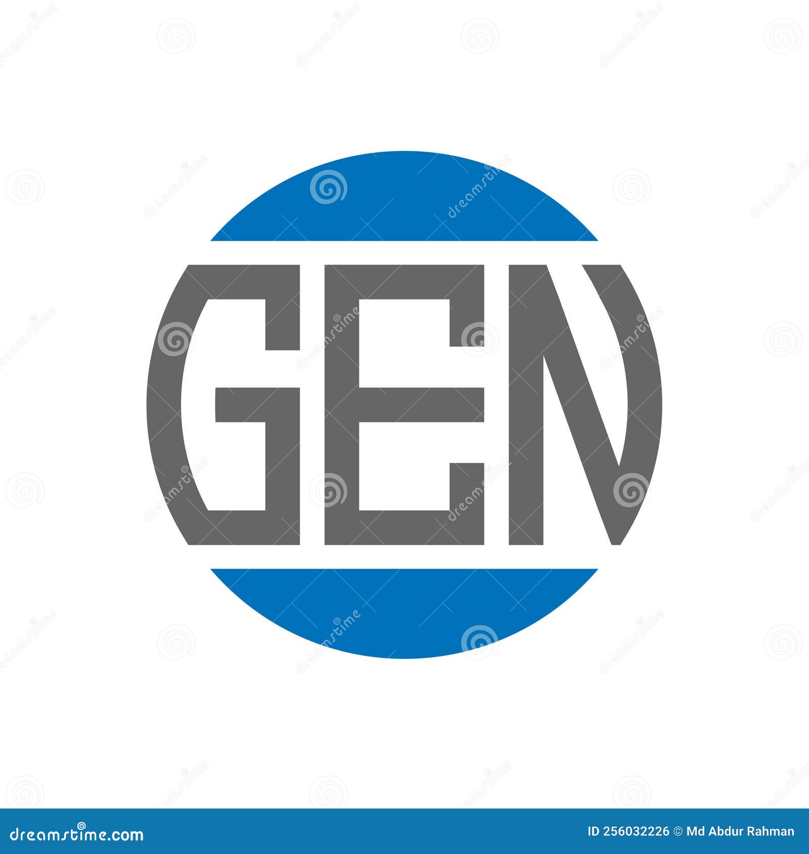 GEN Letter Logo Design on White Background. GEN Creative Initials ...