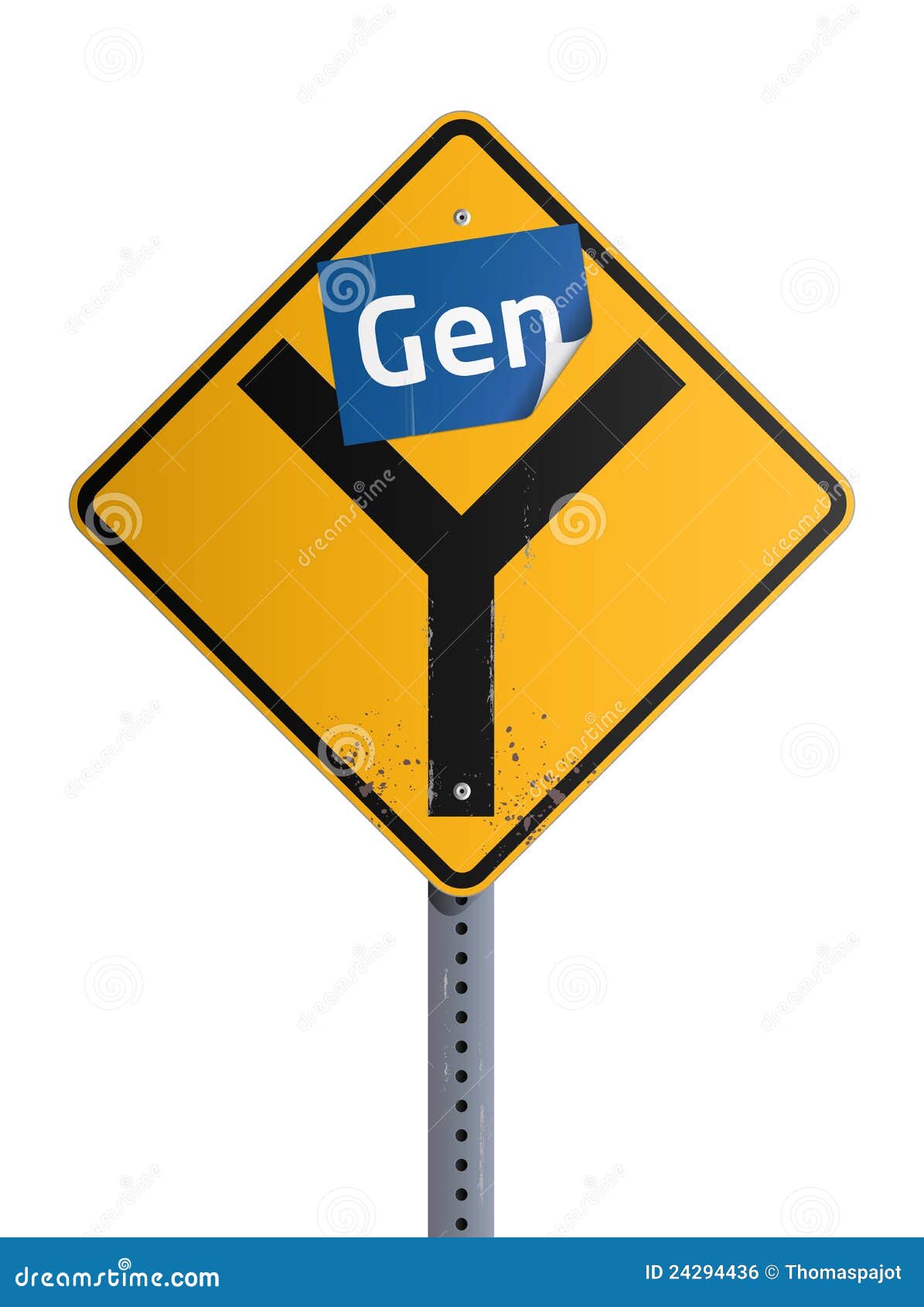 Gen Y roadsign stock vector. Illustration of internet - 24294436