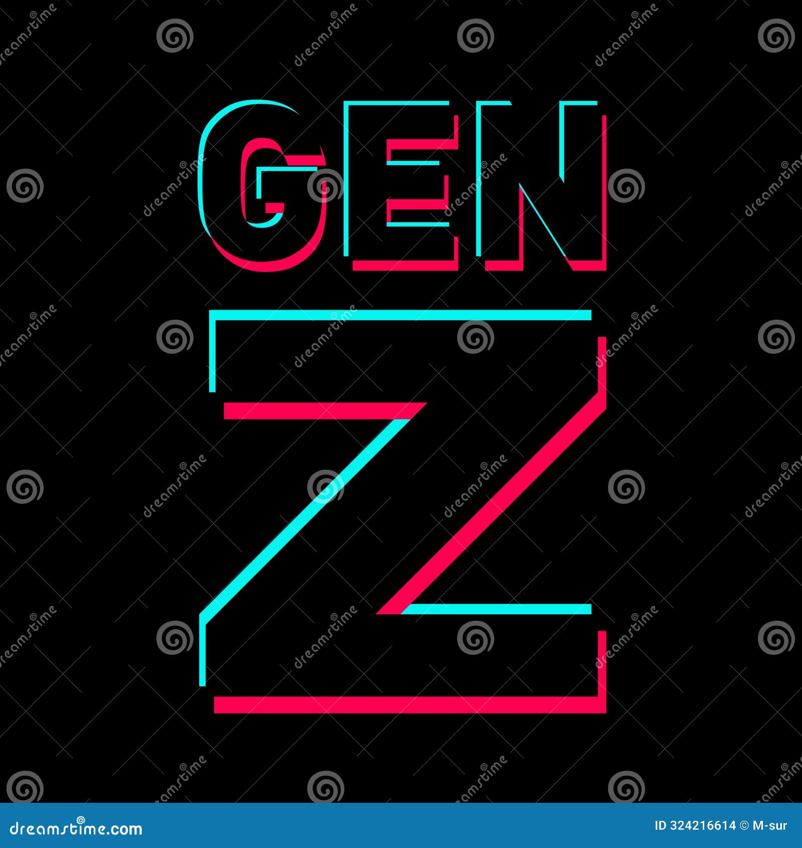 Gen Z in Colors of Social Media Platform. Generation Z and Internet ...