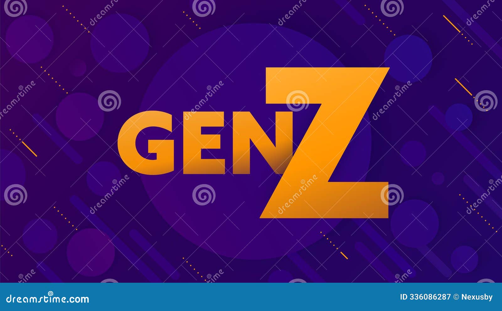 Gen Z Vector Design on Abstract Background Stock Illustration ...