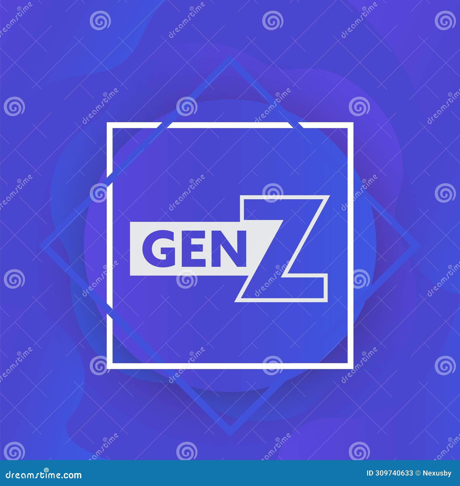 Gen Z Vector Design for Web Stock Vector - Illustration of graphic ...