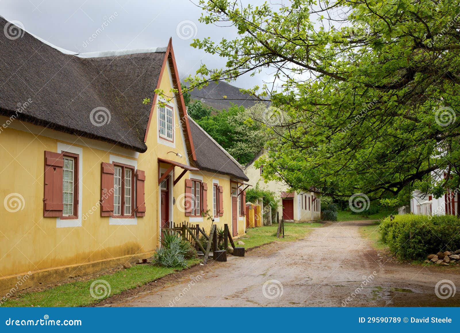 Genadendal Street stock image. Image of riviersonderend - 29590789