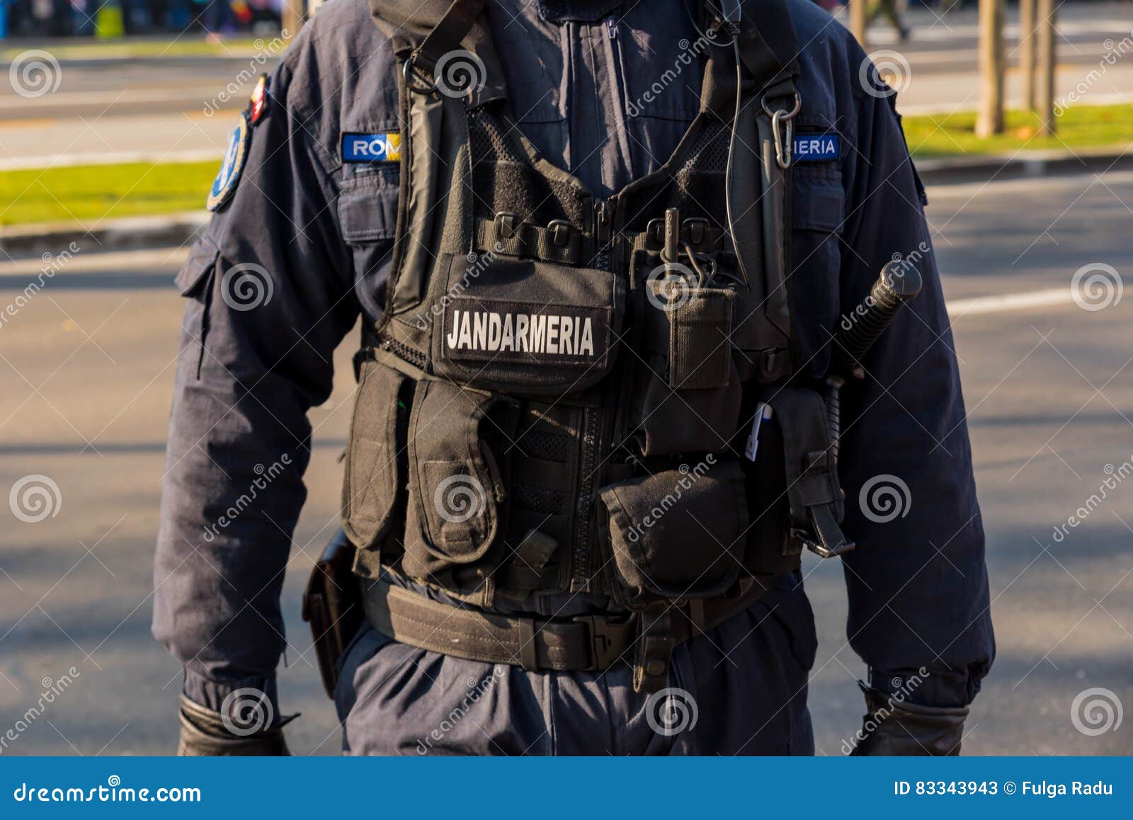 Gendarme uniform editorial stock photo. Image of nightstick - 83343943