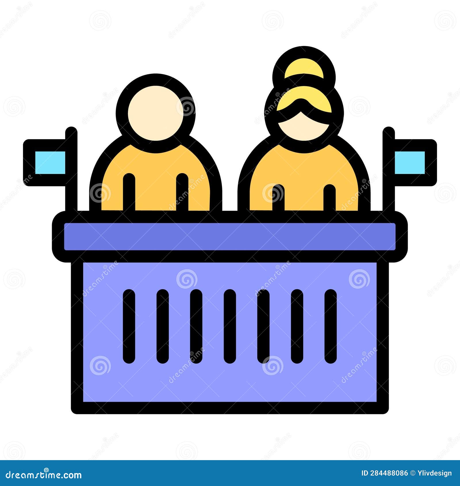 Gender Binary Icon Vector Flat Stock Illustration - Illustration of ...