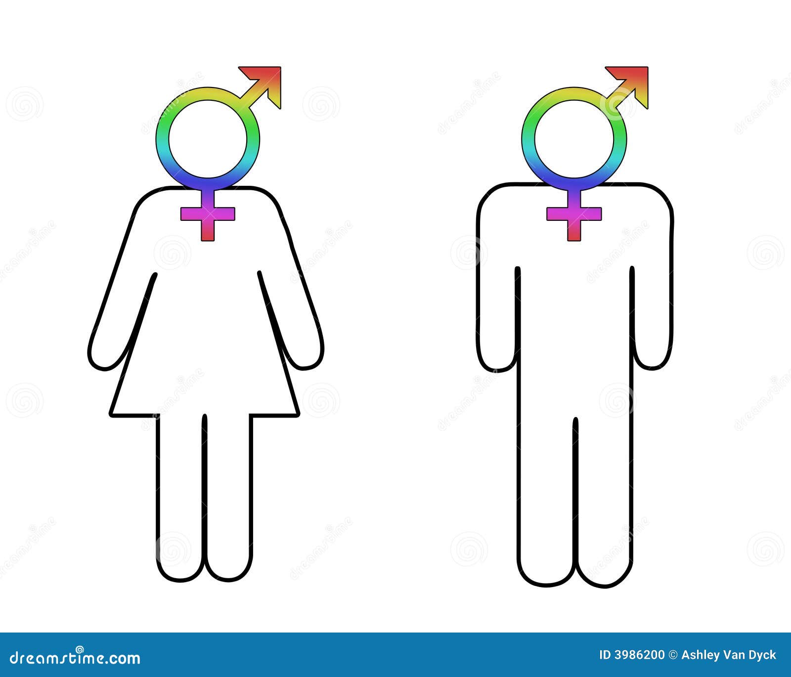Gender difference stock illustration. Illustration of figures - 3986200