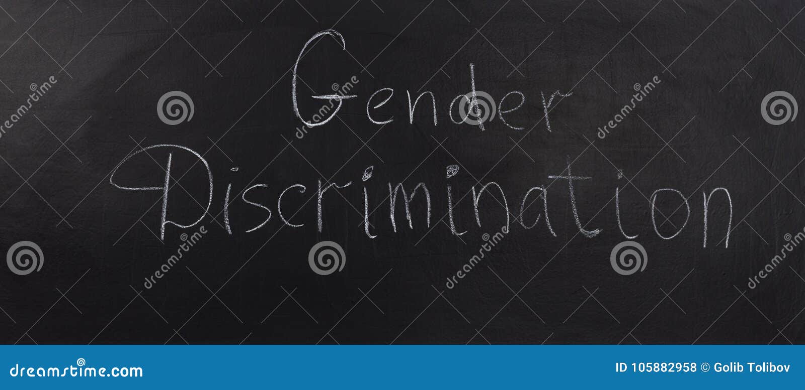 Gender Discrimination Concept on Dark Background.Drawn with Chalk on ...