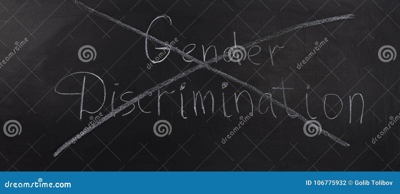 Gender Discrimination Concept on Dark Background.Drawn with Chalk on ...