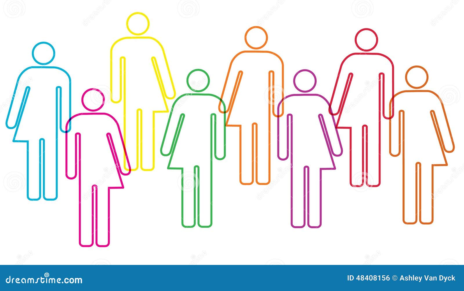 Gender Diversity Illustration Stock Vector - Illustration of outline ...