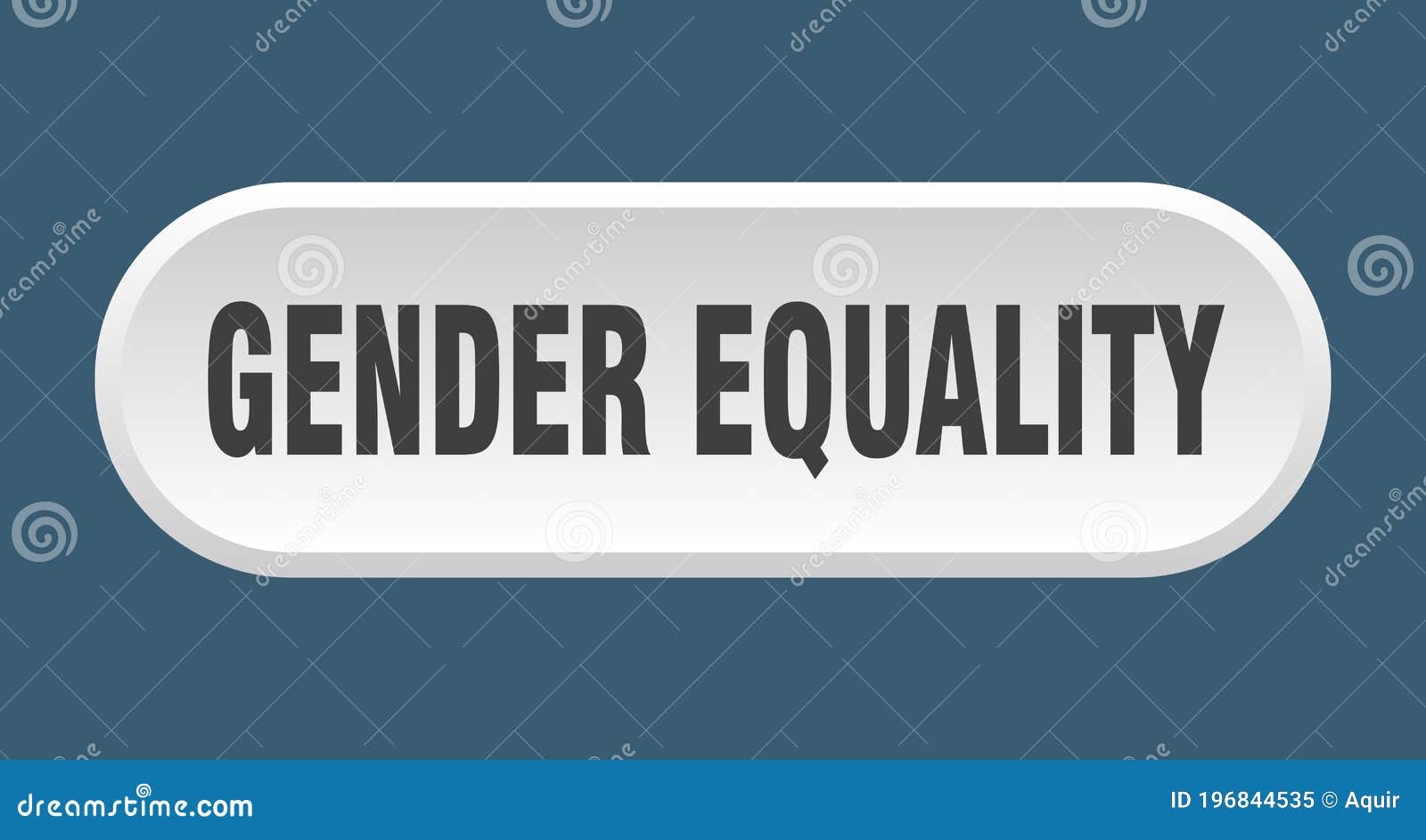 Gender Equality Button. Rounded Sign on White Background Stock Vector ...