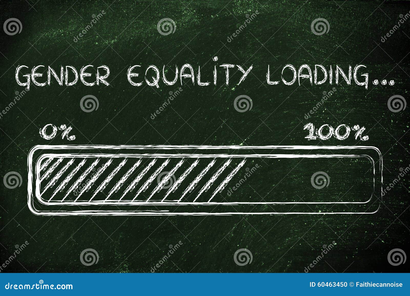 Gender Equality Loading, Progess Bar Illustration Stock Photo - Image ...